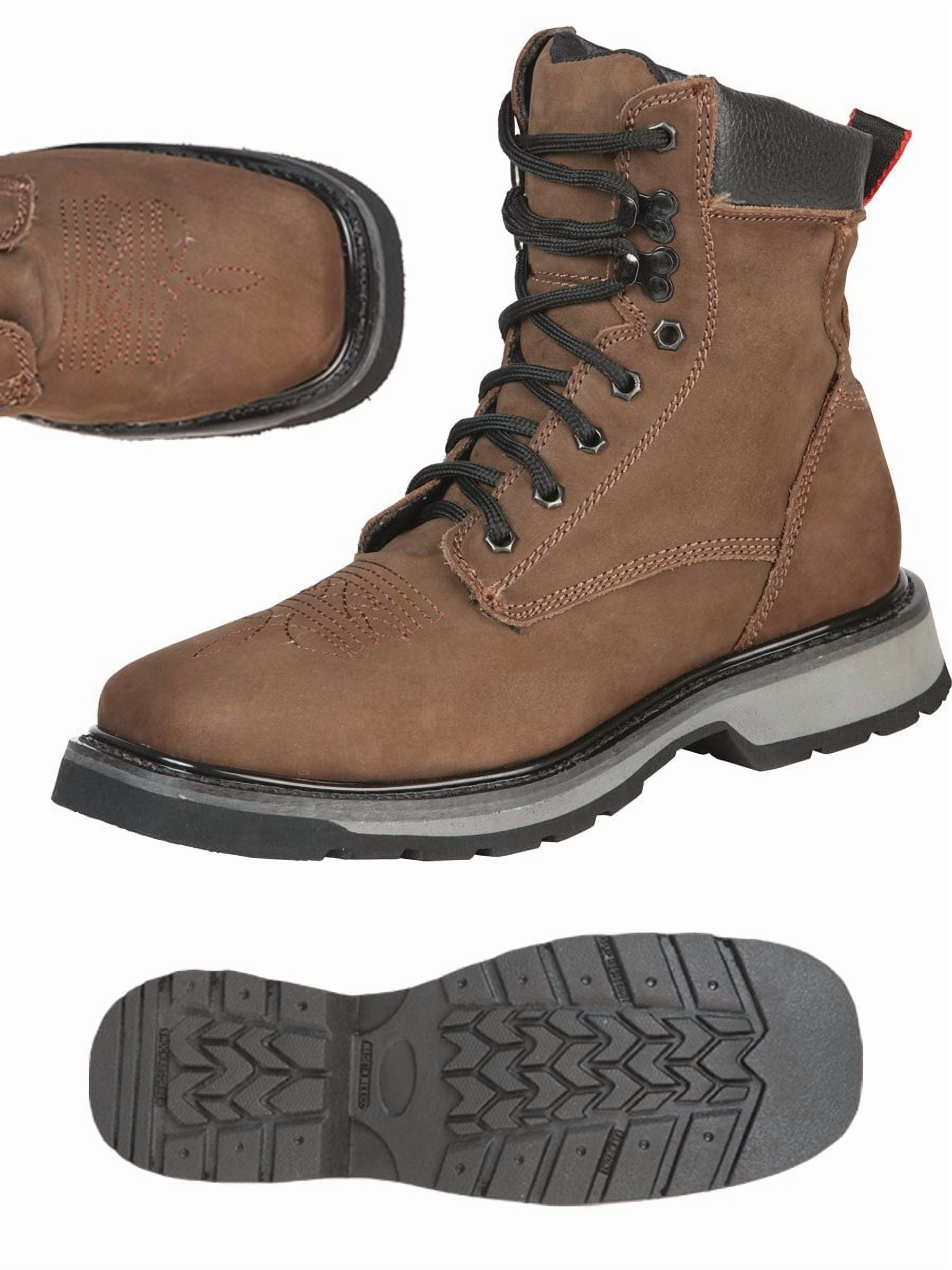Men's Genuine Leather Lace-Up Soft Toe Full Welt Work Shoe 'El General ...