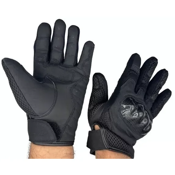 Men's Genuine Leather Motorcycle Gloves with Knuckle Protection ...