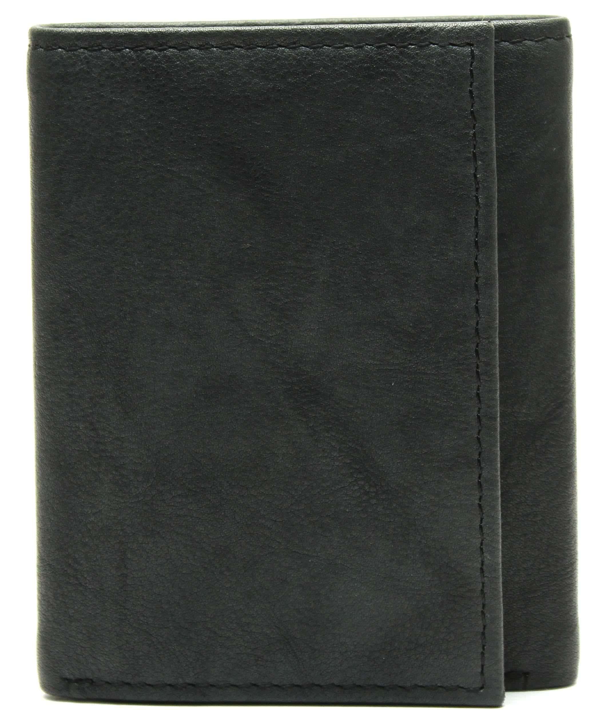 Men's George Antique Black Trifold Wallet - Walmart.com