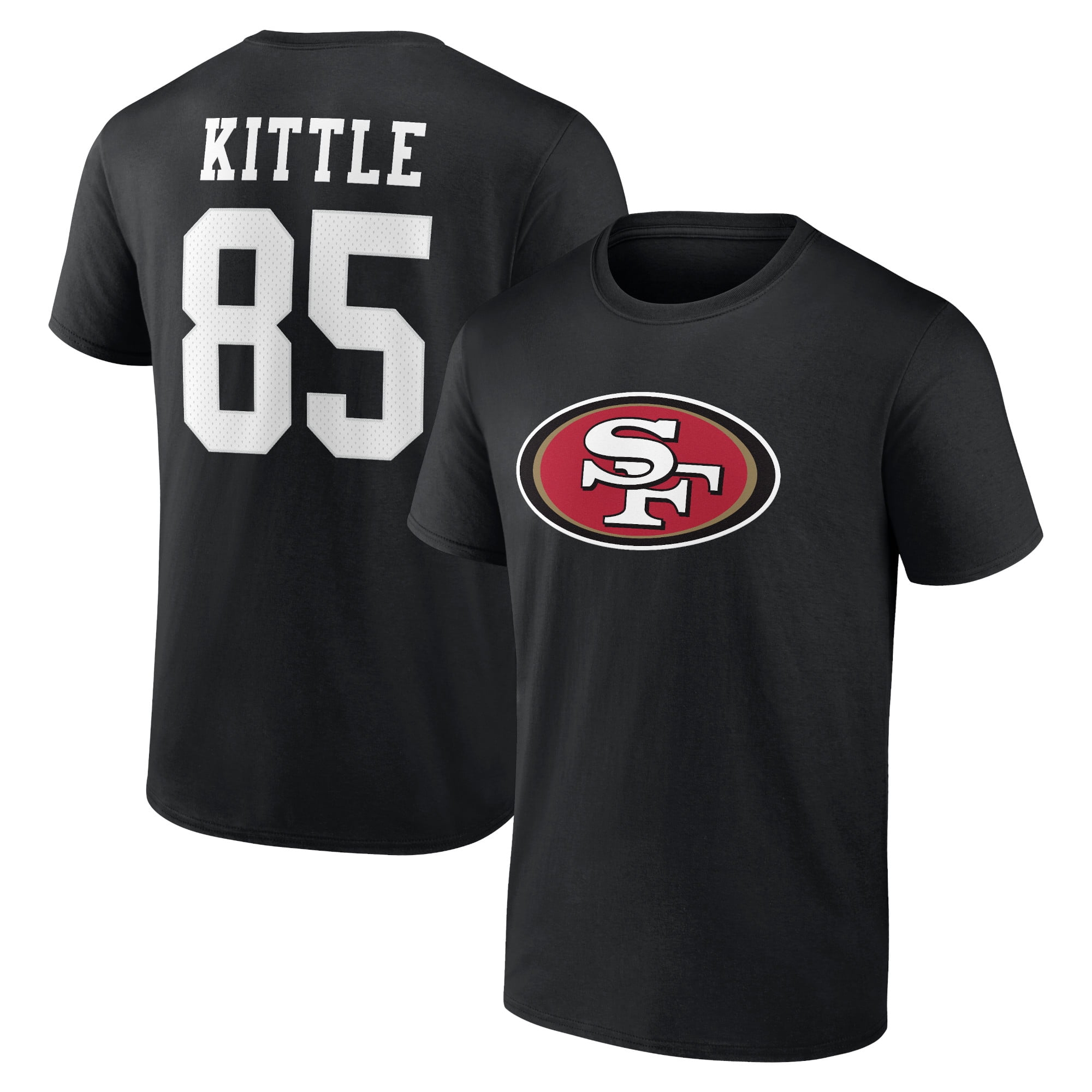 Men's George Kittle Black San Francisco 49ers Icon Player Name & Number ...