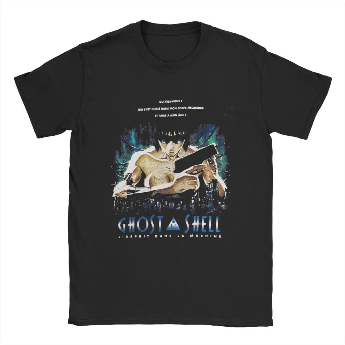 Men's Ghost In The Shell 1995 T Shirt Anime Manga Cotton Clothes ...