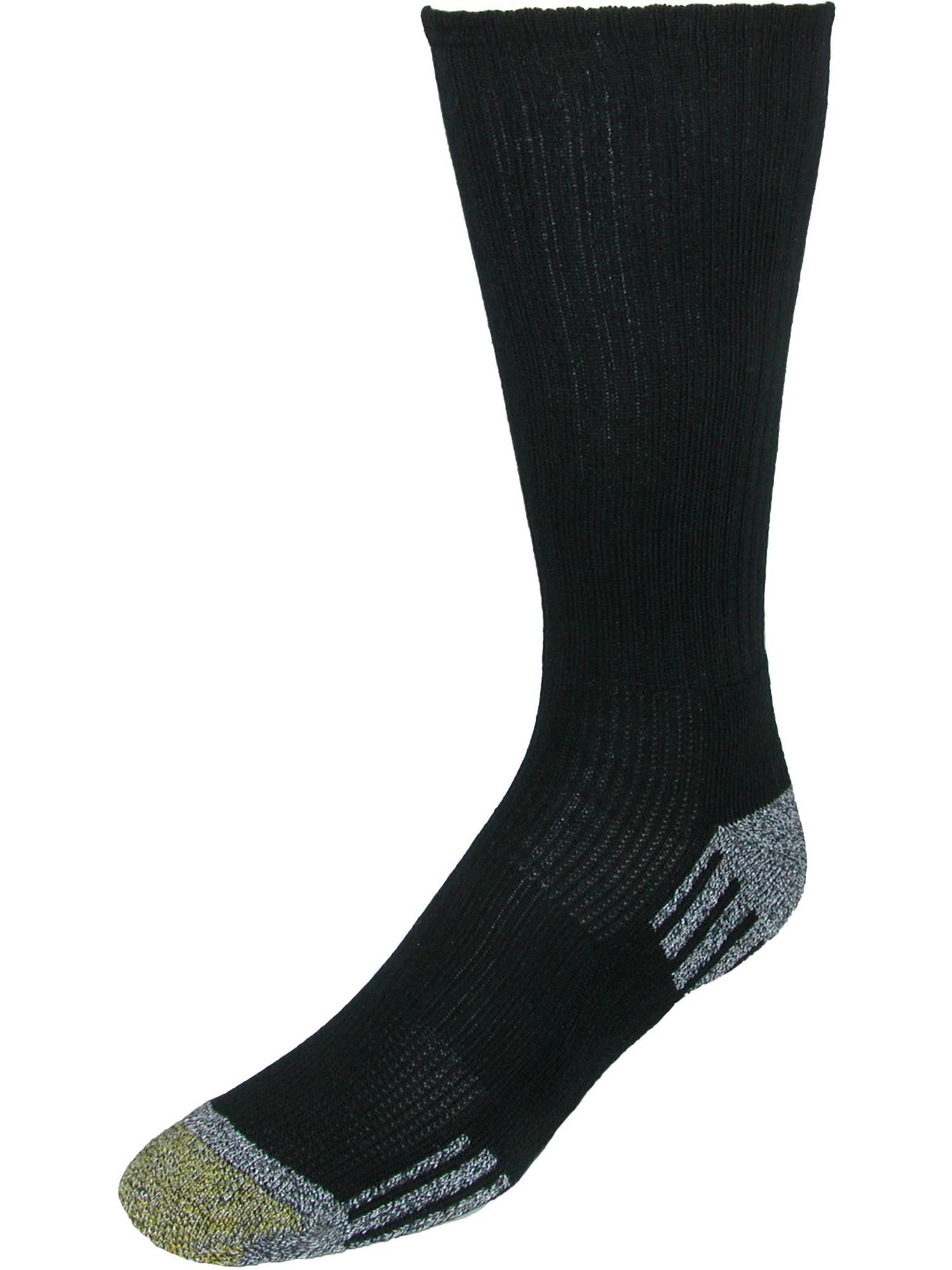 Men's Gold Toe 3016S Outlast Crew Socks - 3 Pack (Black O/S) - Walmart.com