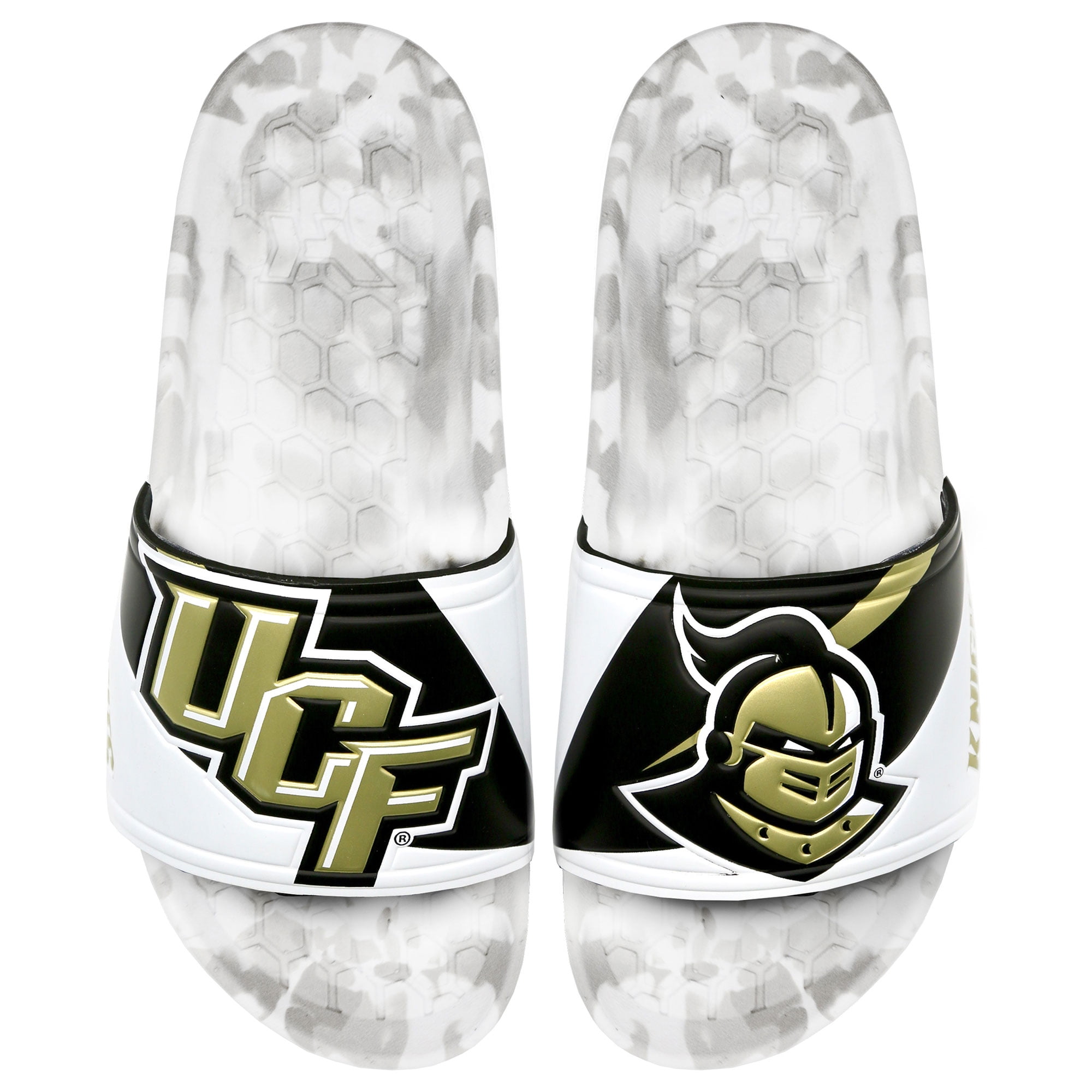 Men's Gold/White UCF Knights Slydr Pro Slide Sandals - Walmart.com