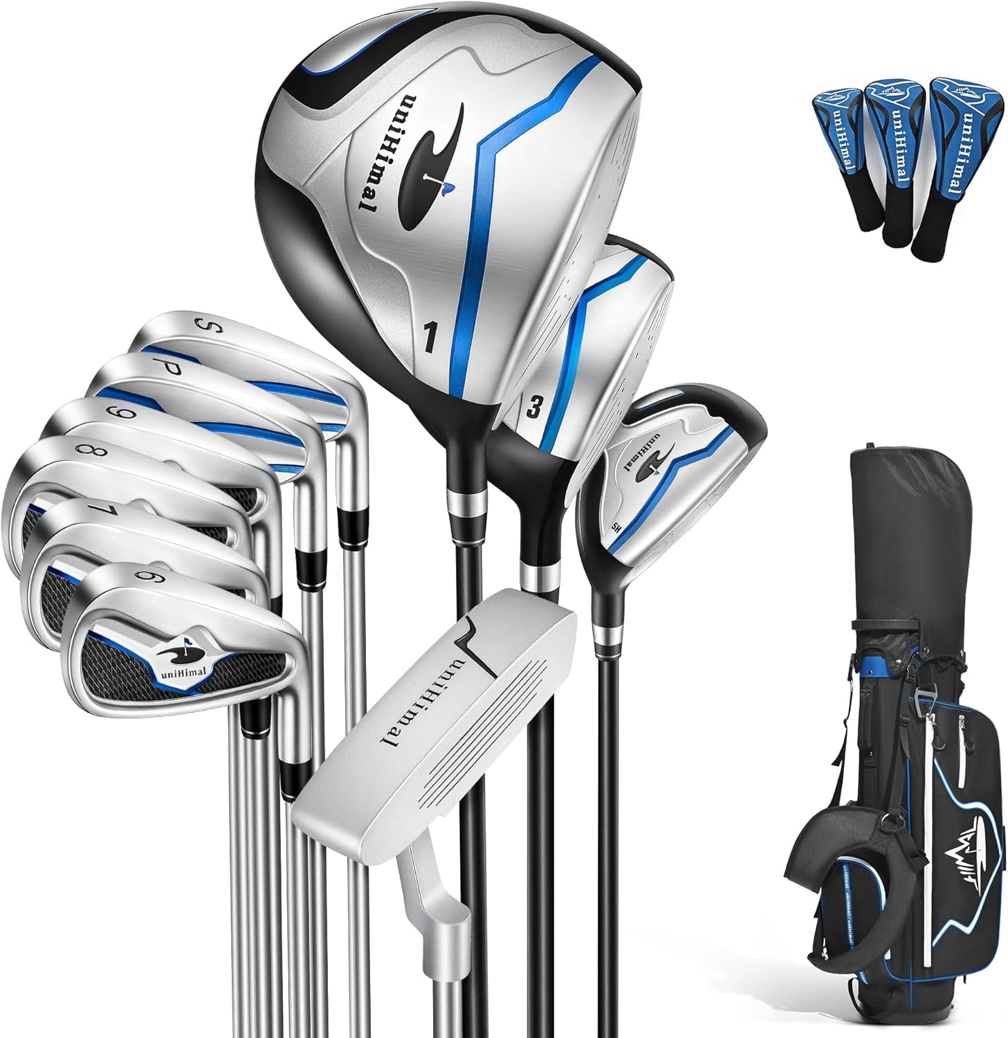 Men’s Golf Club Set, Right Hand – 13–16 Piece Complete Set with Driver ...
