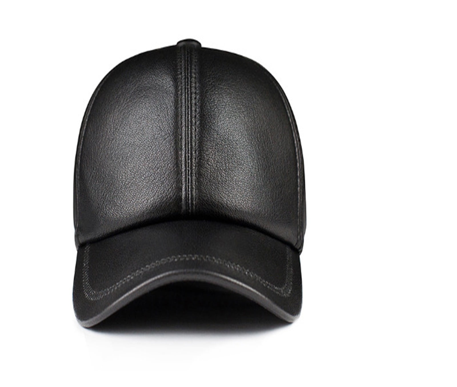 Men's Golf Genuine Leather Baseball Hat Male Winter Real Cow Skin ...