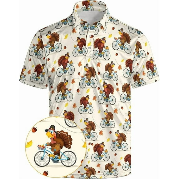 Men’s Golf Polo Shirts - Hawaiian Print Golf Shirt for Men Quick-Dry ...
