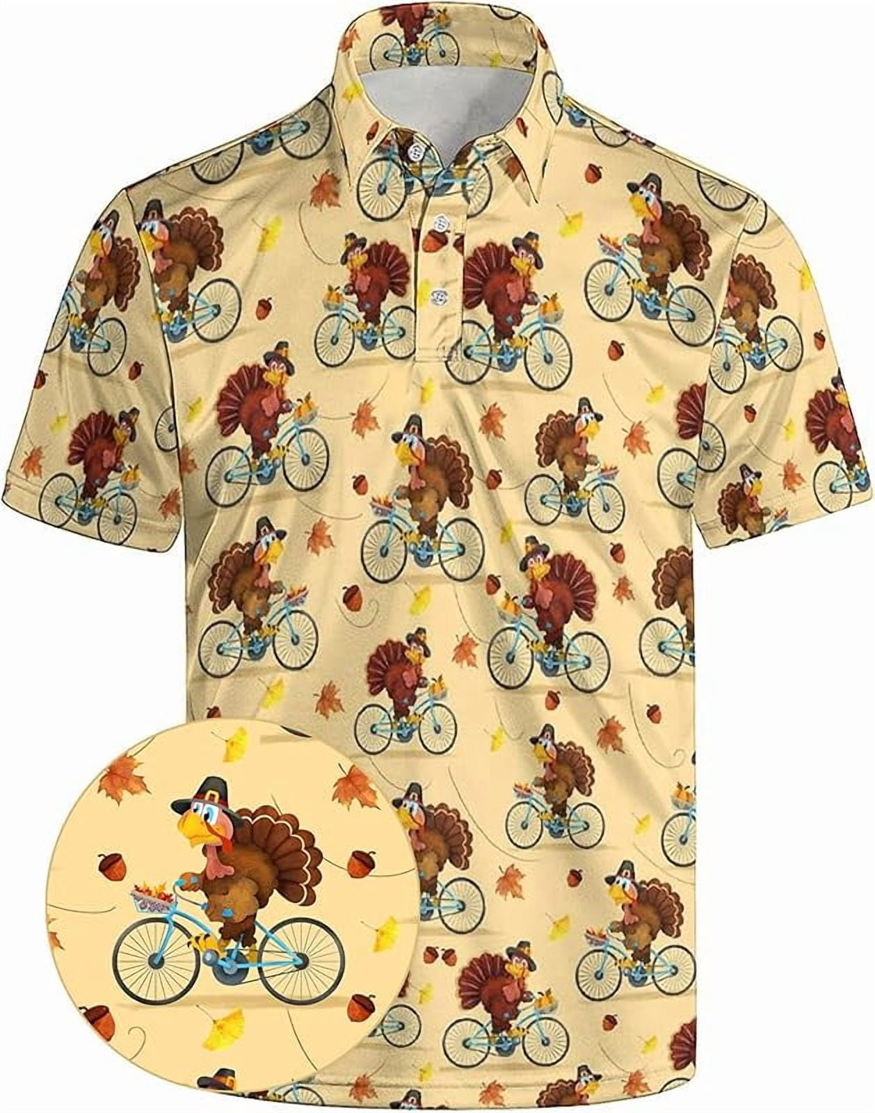 Men’s Golf Polo Shirts - Hawaiian Print Golf Shirt for Men Quick-Dry ...