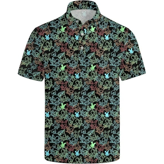 Men’s Golf Polo Shirts - Hawaiian Print Golf Shirt for Men Quick-Dry ...