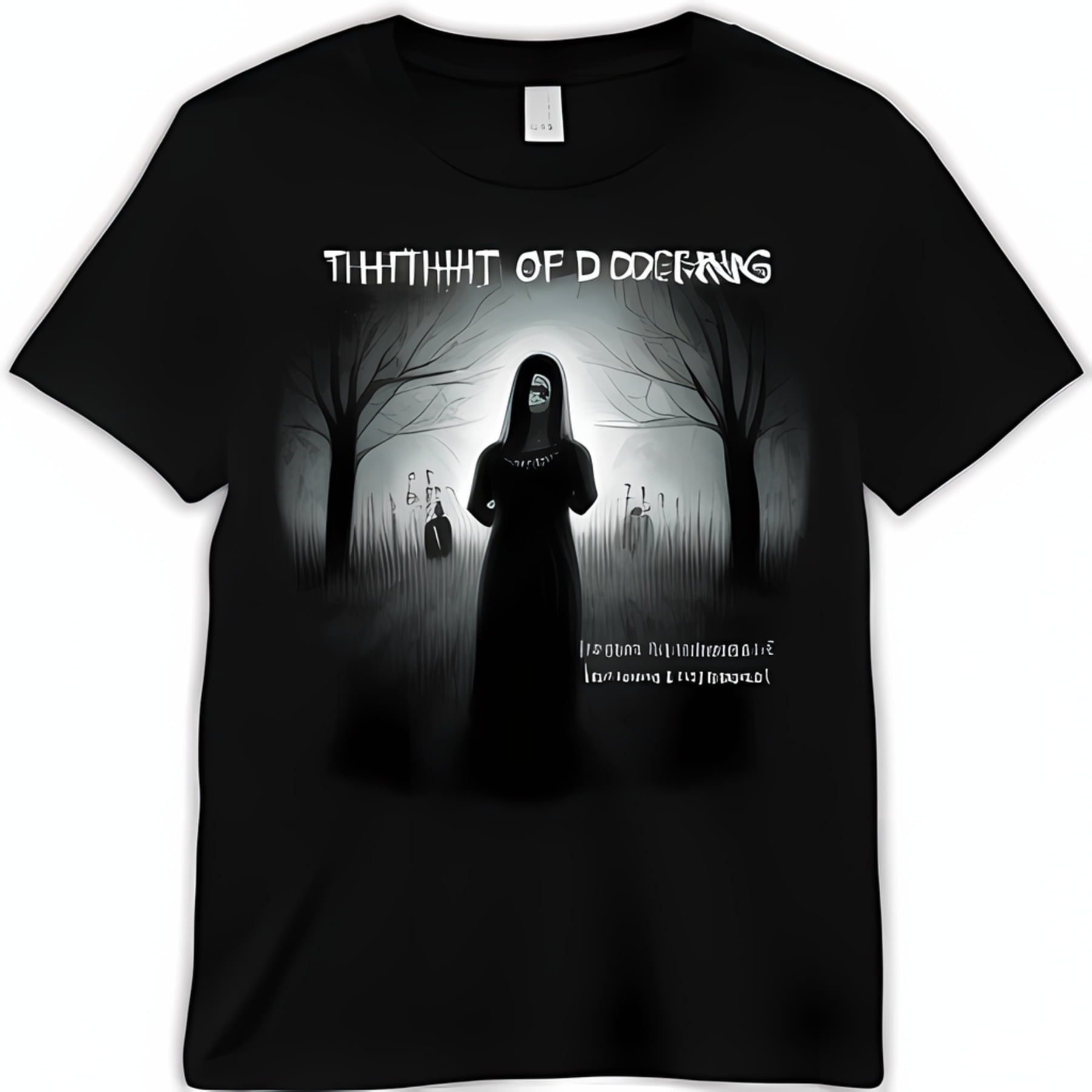 Men's Gothic Black T-Shirt with 'The Sorting Hat of SaBreaking' Design ...