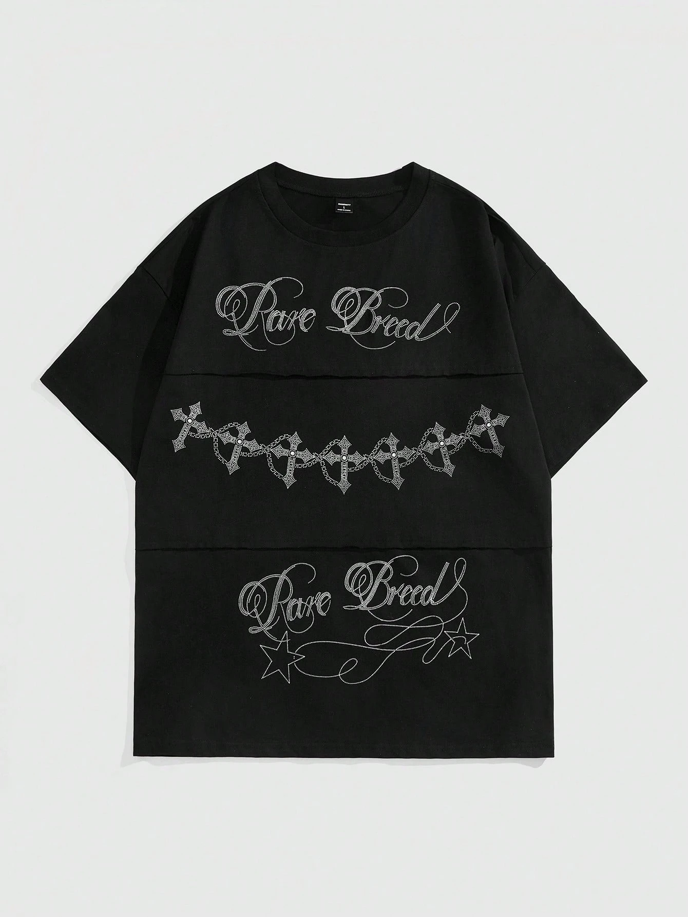 Men's Gothic Rhinestone Cross Rare Breed Graphic T-Shirt - Walmart.com