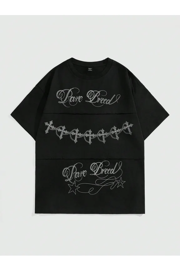 Men's Rhinestone T-Shirts with Bold Animal and Graphic Designs