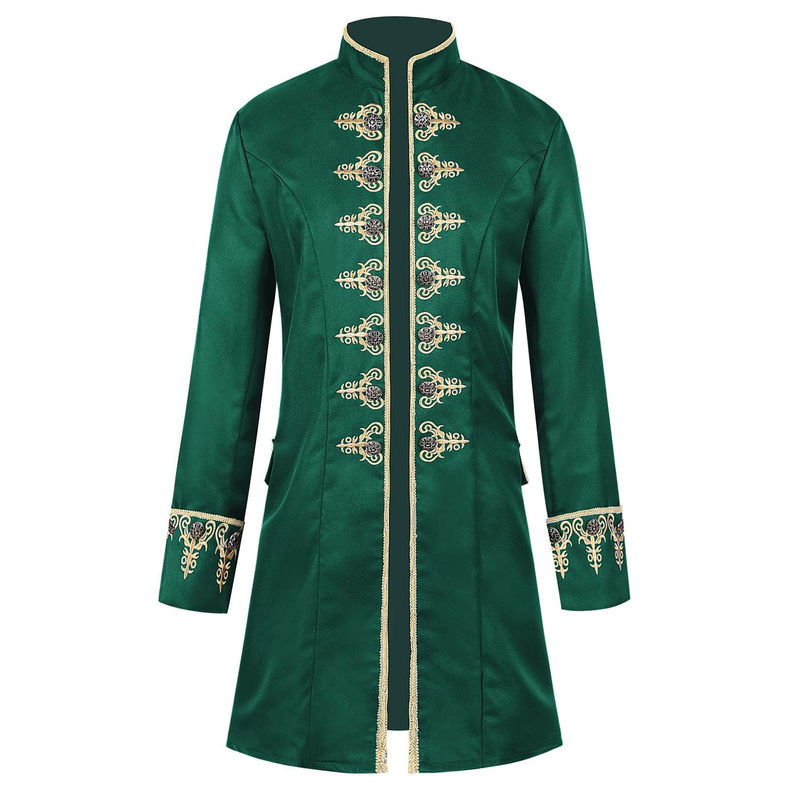 Men's Gothic Victorian Frock Coat Uniform Halloween Costume Steampunk ...