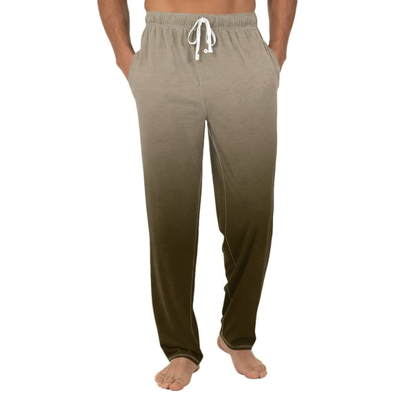 Men's Gradient Sleep Pants - Drawstring Waist for At-Home Relaxation ...