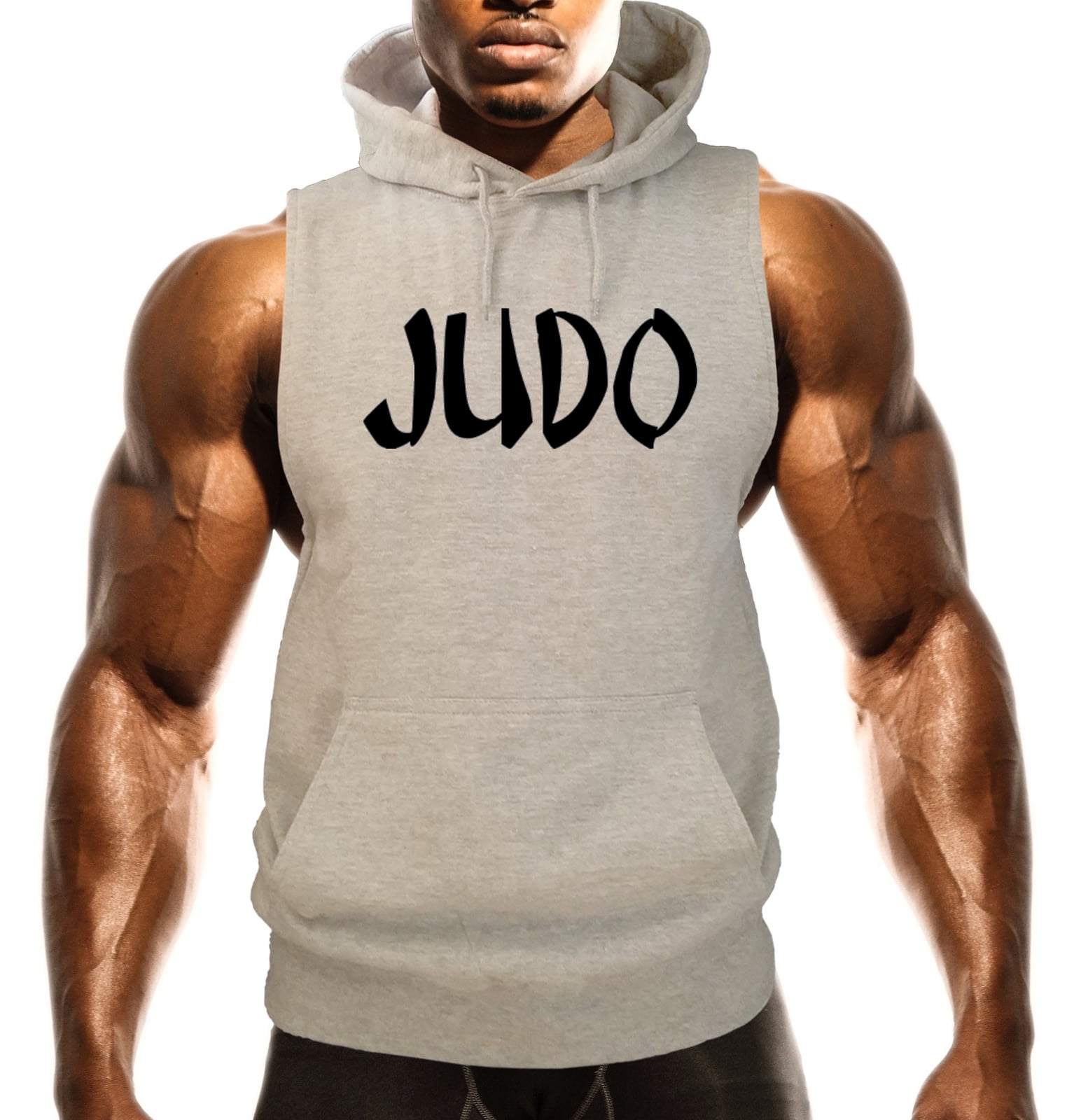 Men's Graffiti Judo V439 Gray Fleece Vest Hoodie Small Gray - Walmart.com