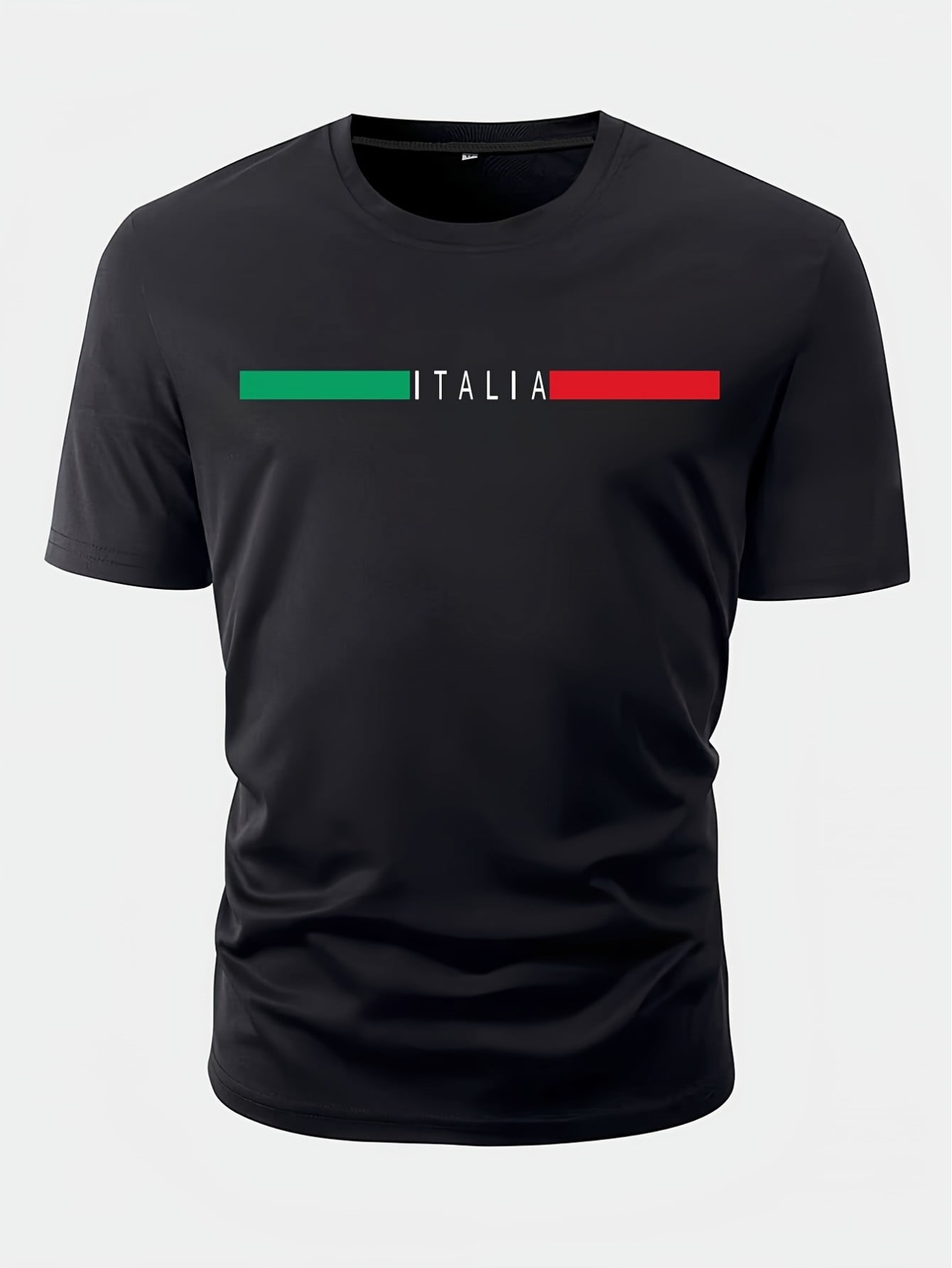 [Men's Graphic Crew Neck T-shirt] Italia Print, Men's Graphic Design ...