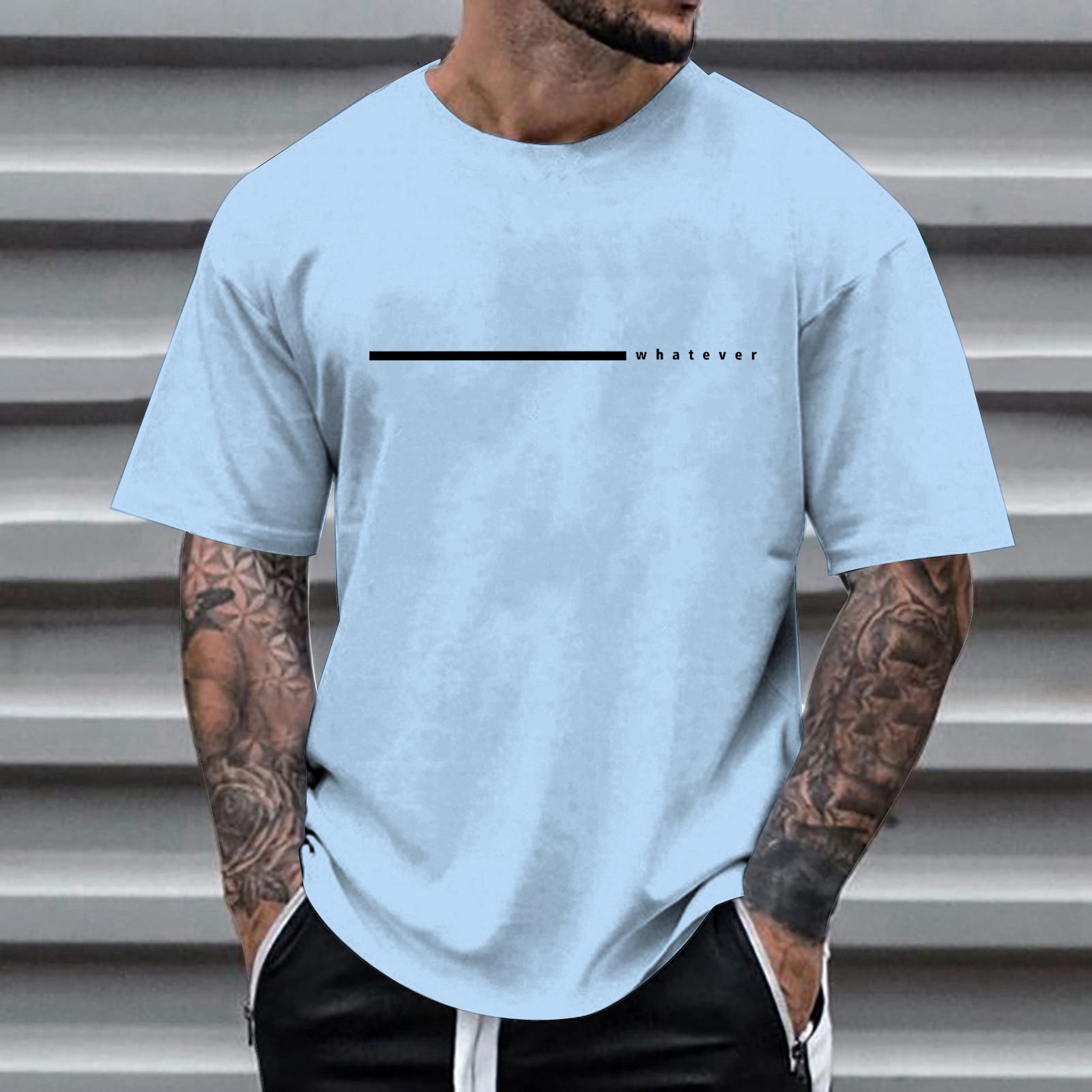 Men's Graphic Print T Shirts Casual Short Sleeve Tee for Daily Wear ...