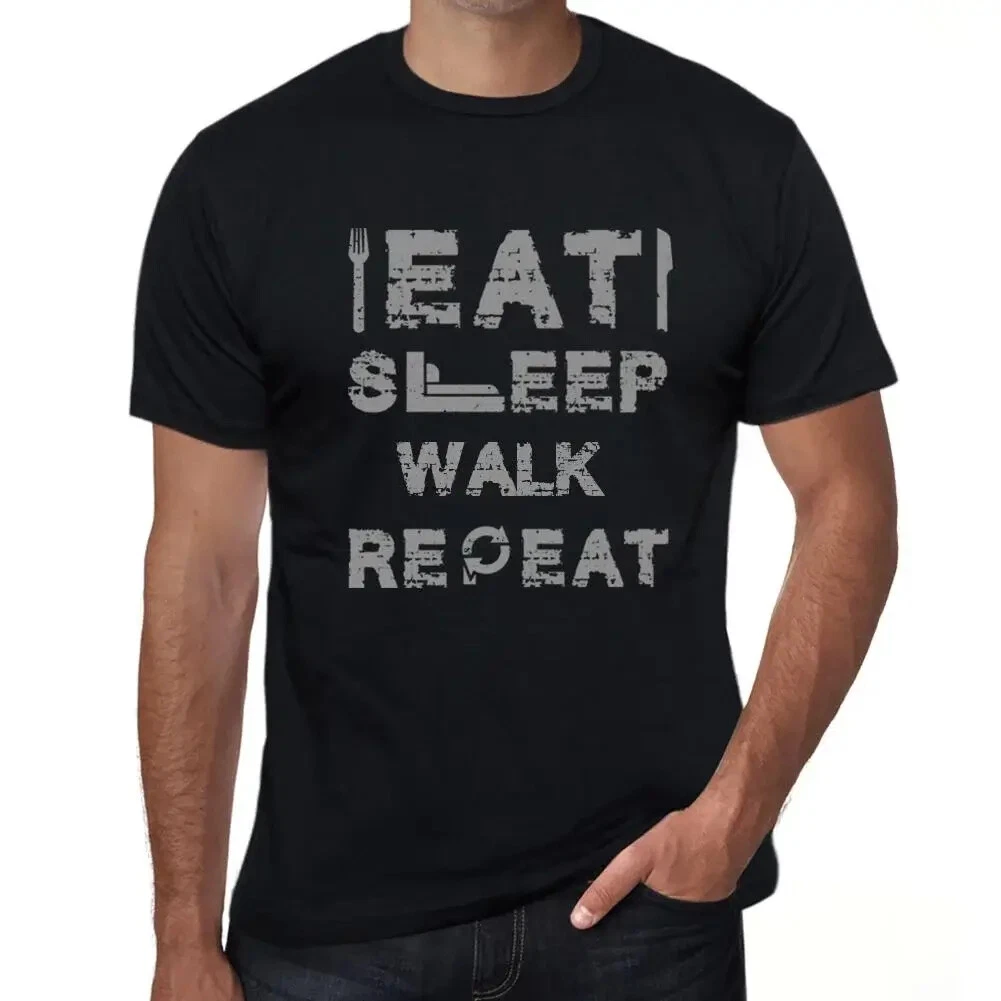 Men's Graphic T-Shirt Eat Sleep Walk Repeat Eco-Friendly Limited ...