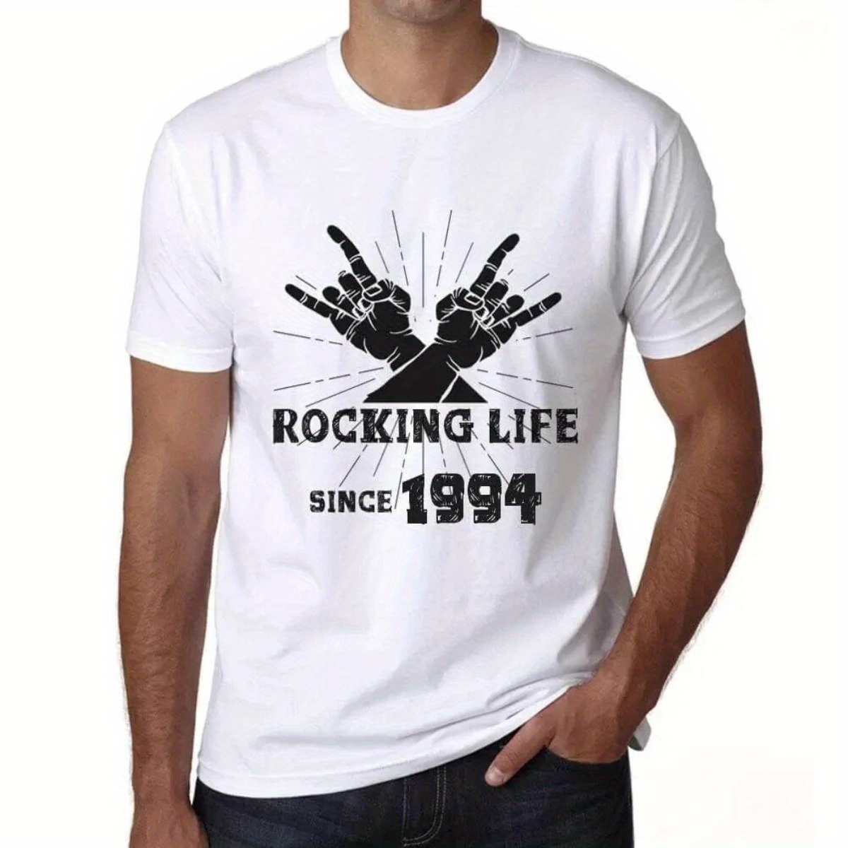 Men's Graphic T-Shirt Rocking Life Since 1994 30th Birthday Anniversary ...