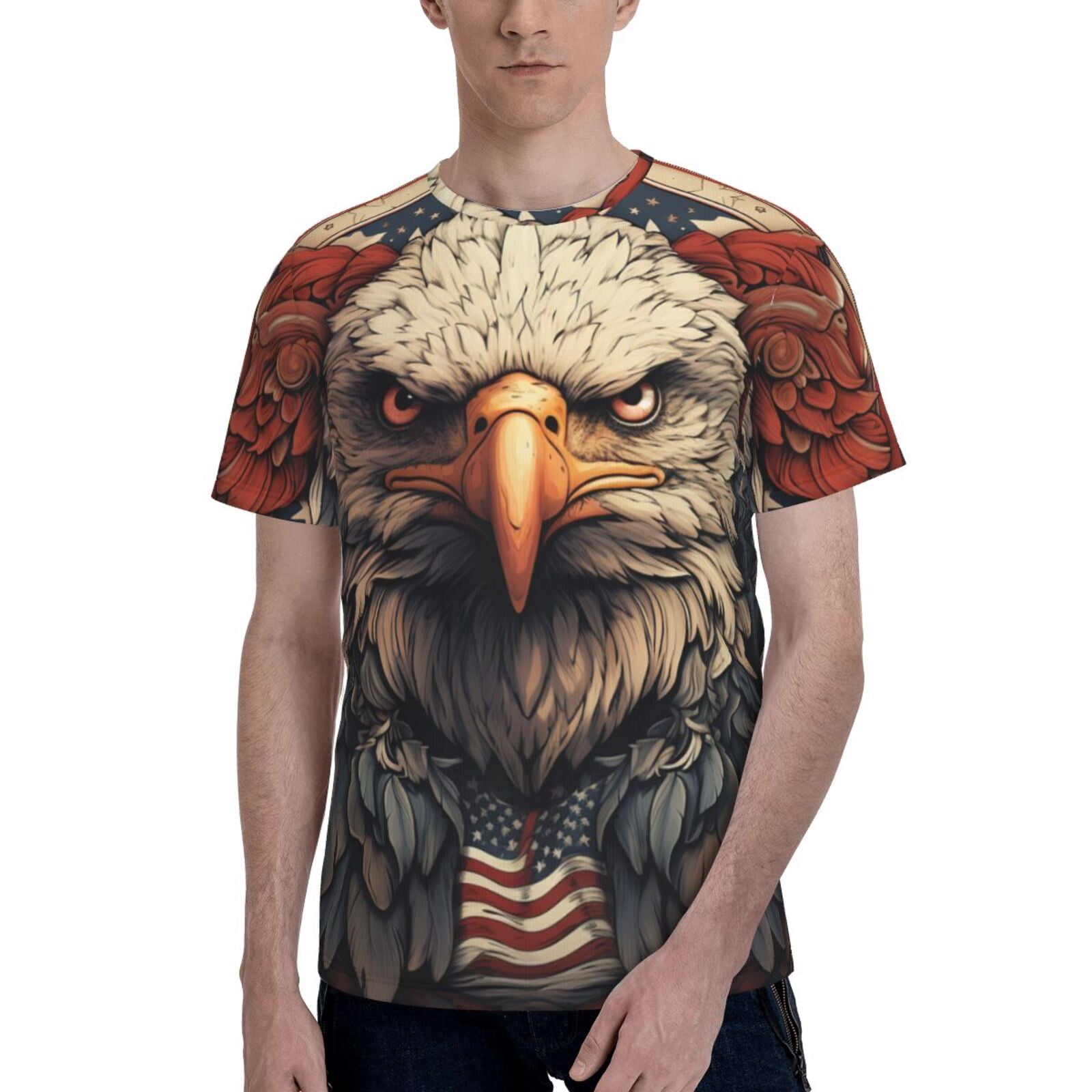 Men's Graphic T Shirt Short Sleeve Summer Casual Tee, American Flag ...