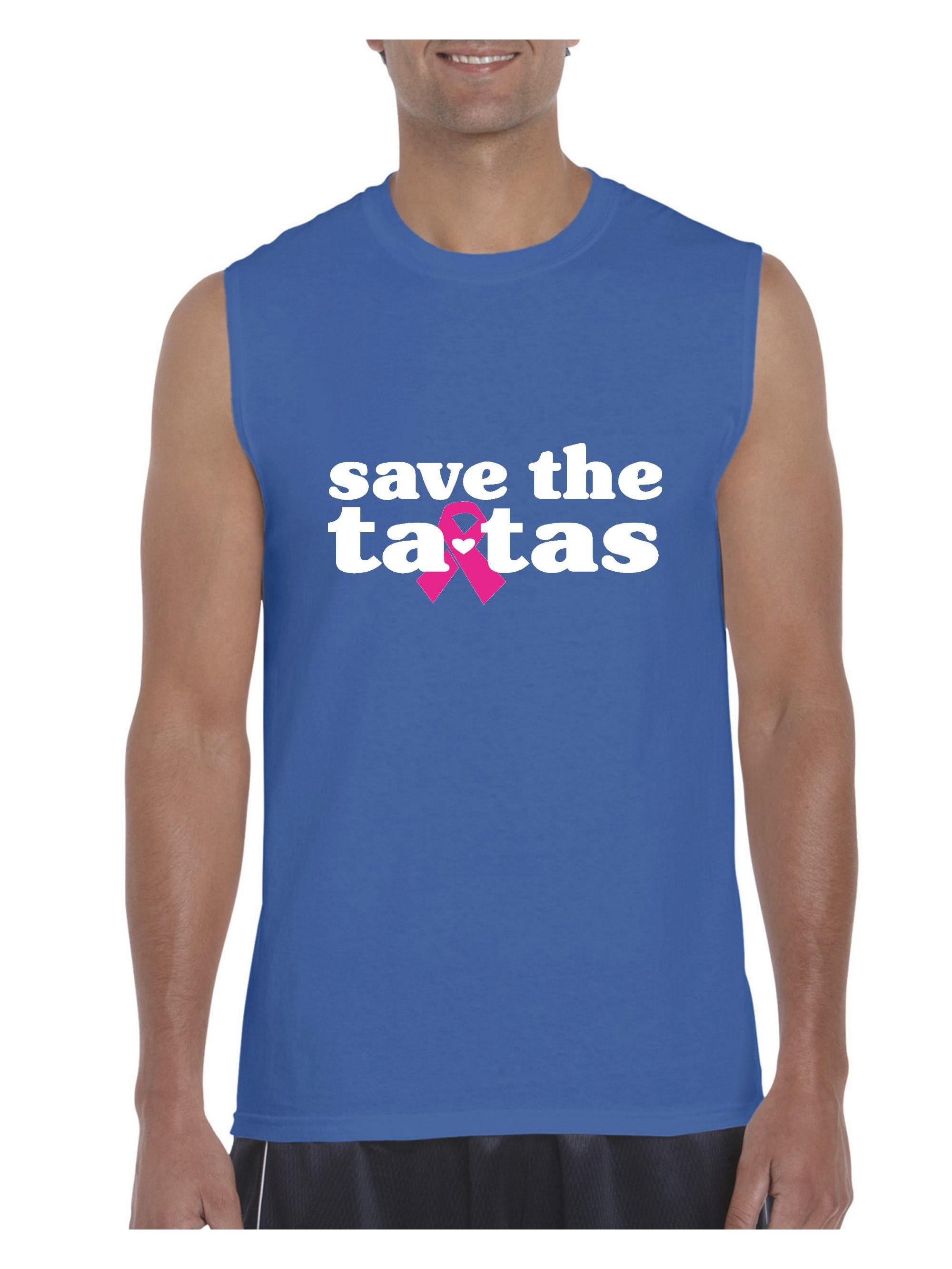 Men's Graphic T-Shirt Sleeveless - Save the Tatas - Walmart.com