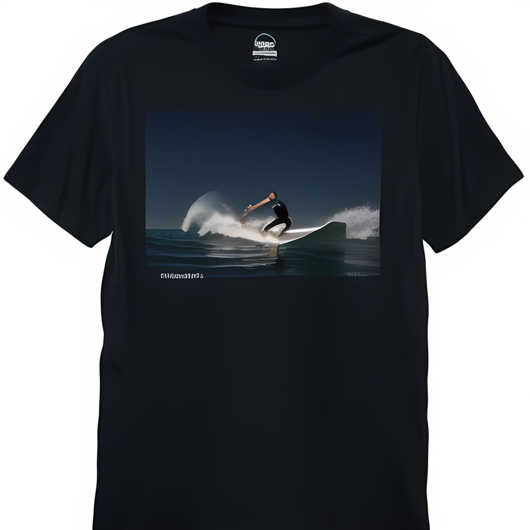 Men's Graphic Tee: Black 'Generic' T-Shirt with Acoustic Guitar Design ...