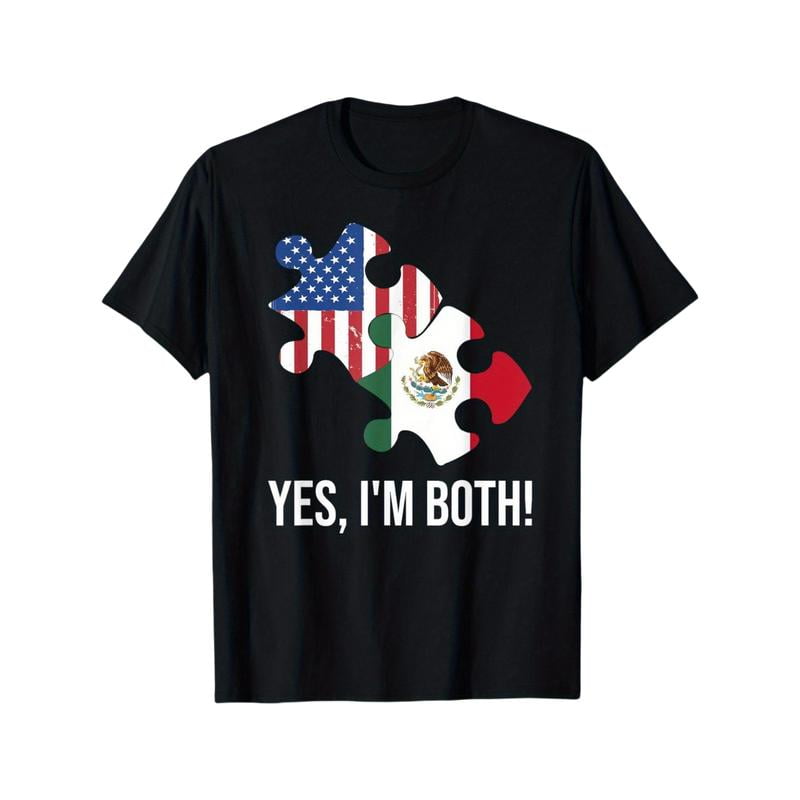 Men's Graphic Tee - USA & Mexico Flag Design, Stream Elements - Funny ...