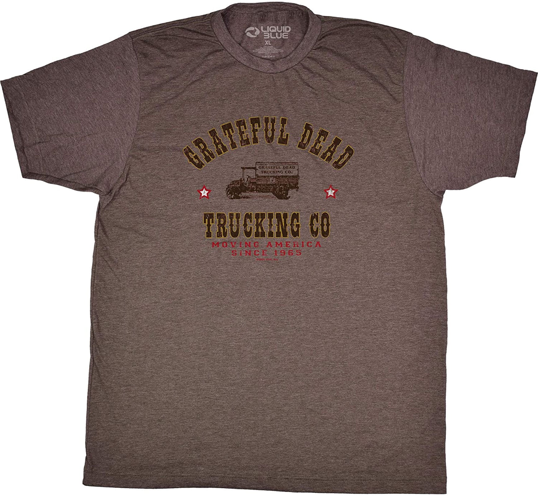 Men's Grateful Dead GD Truckin T-shirt Medium Brown - Walmart.com