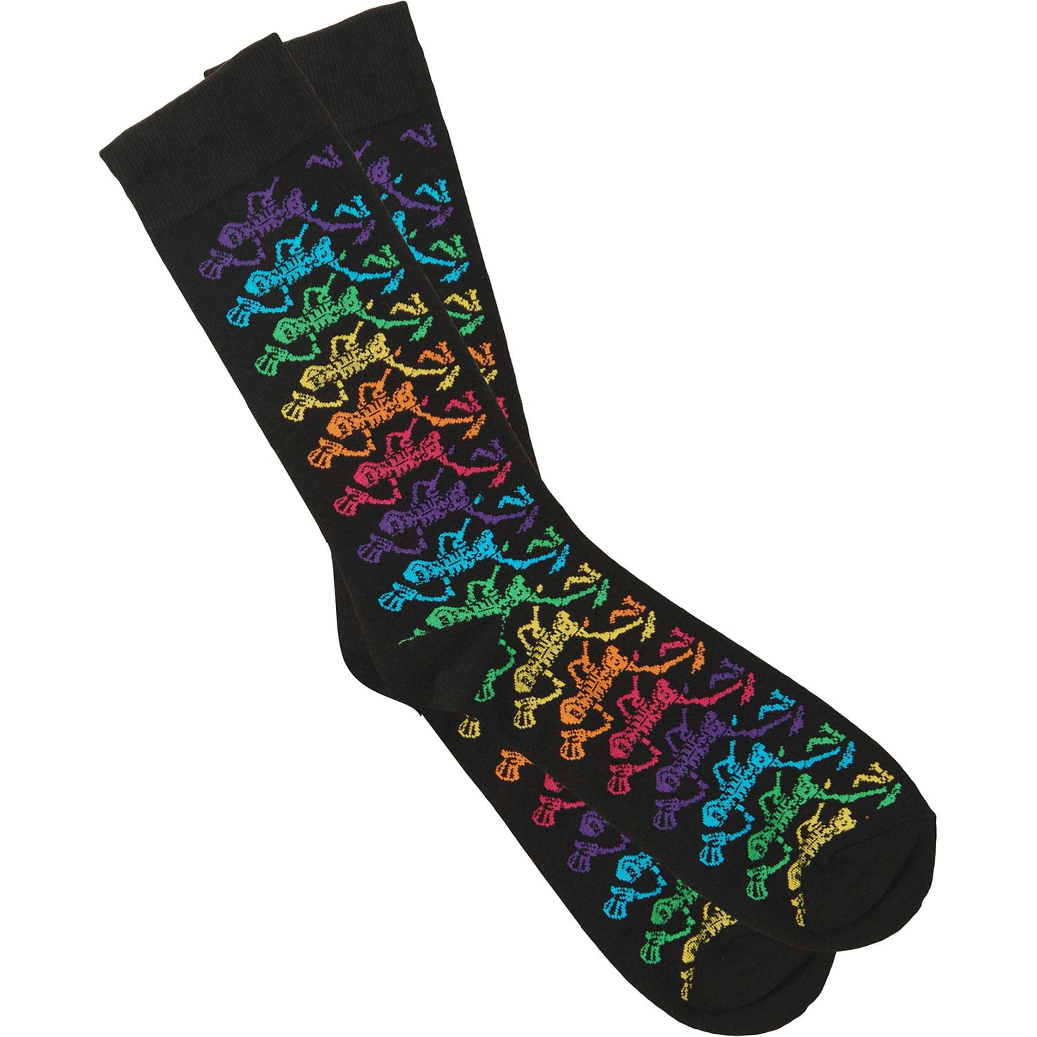 Men's Grateful Dead Rainbow Skeletons Socks One Size Black - Walmart.com