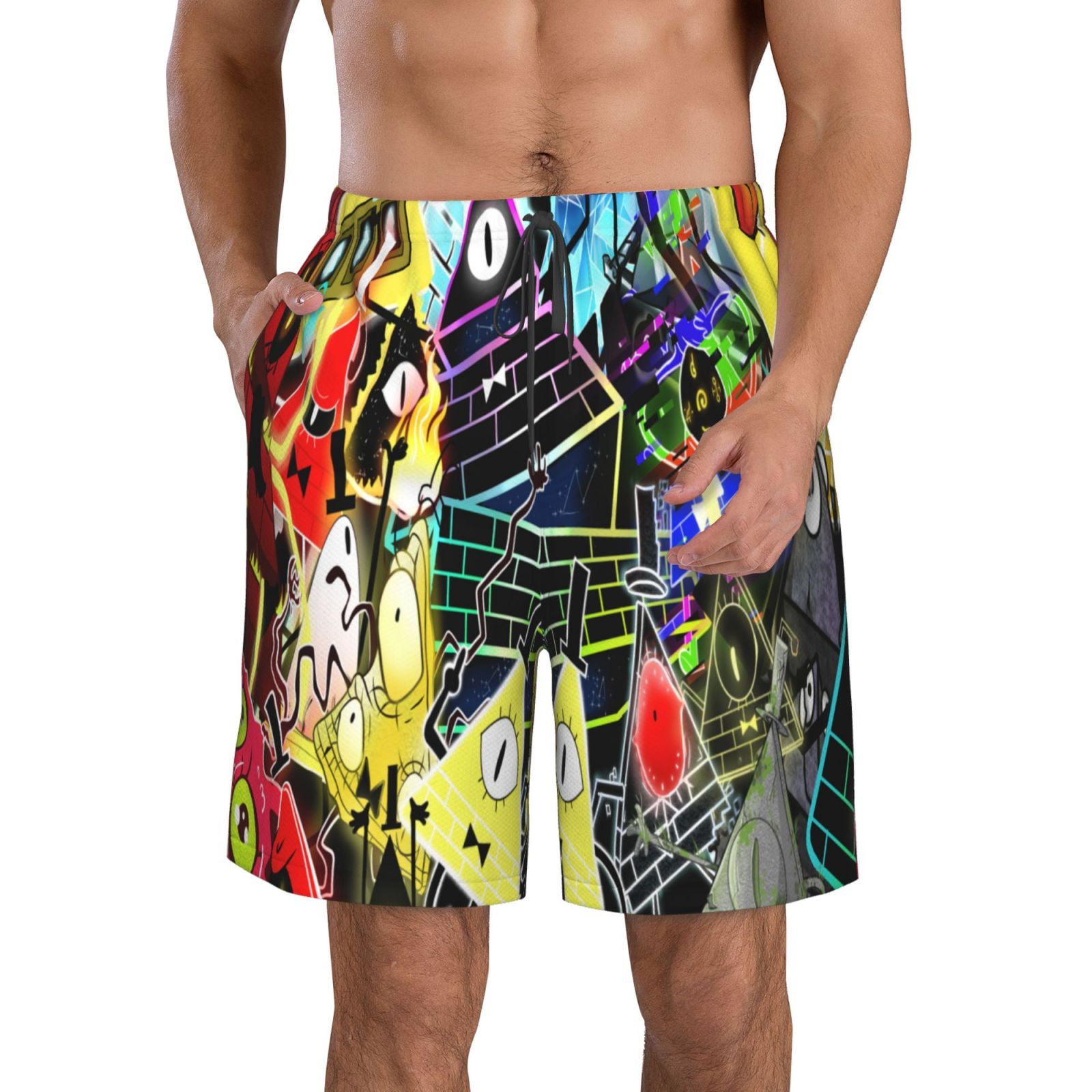 Men's Gravity Fall Beach Shorts Hot Summer Swim Trunks Sports Running ...