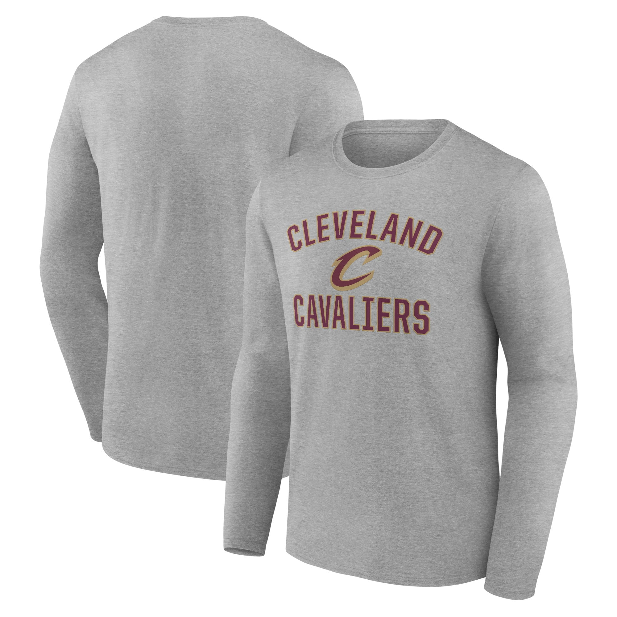 Men's Gray Cleveland Cavaliers Victory Arch Team Long Sleeve T-Shirt ...