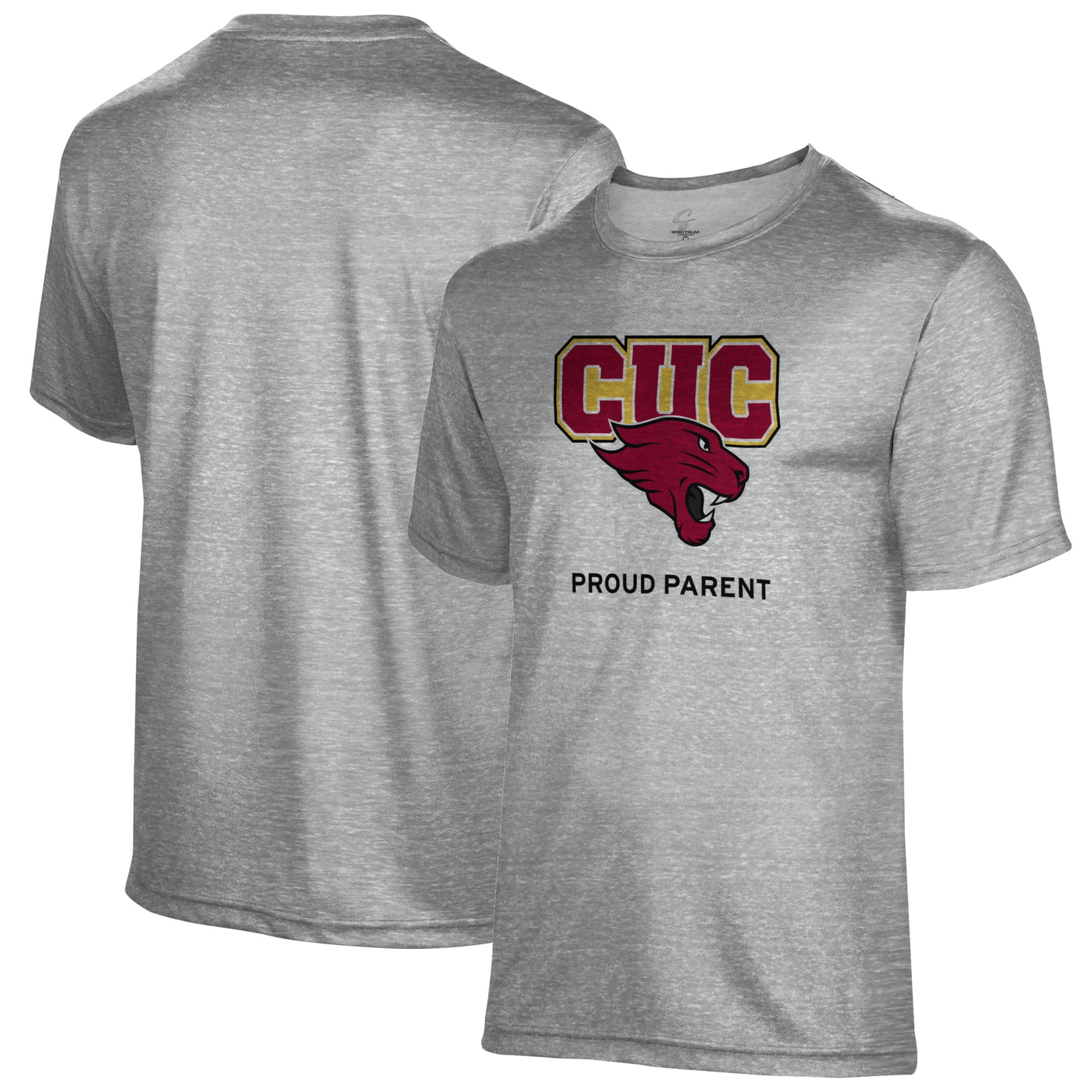 Men's Gray Concordia University (IL) Cougars Proud Parent Name Drop T ...