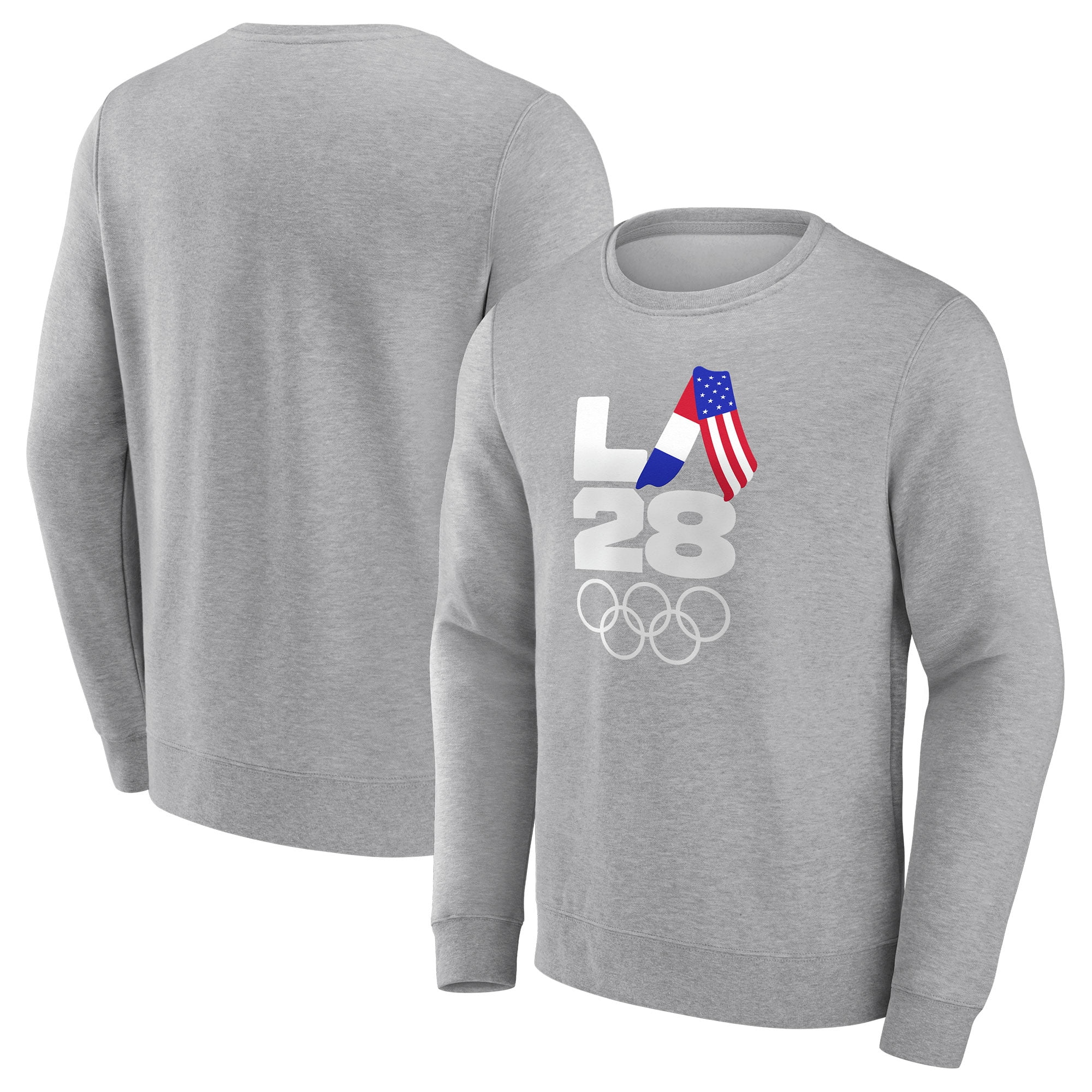 Men's Gray LA 2028 Summer Olympics Handover Pullover Sweatshirt ...