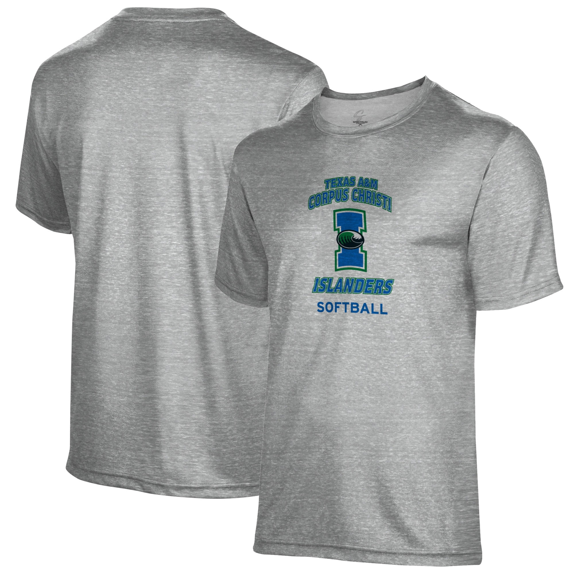 Men's Gray Texas A&M Corpus Christi Islanders Softball Name Drop T ...