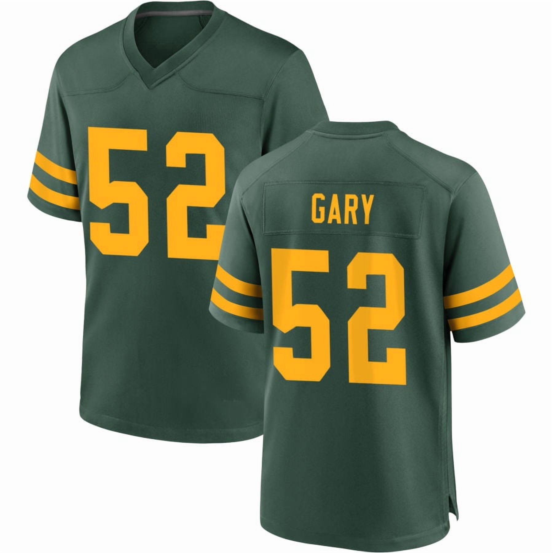 Men's Green Bay Gary 52 Green Alternate Sports Player Game Stitched ...