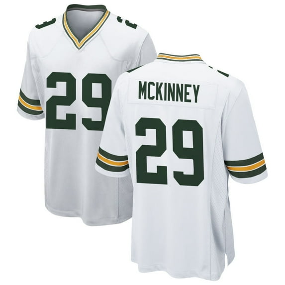 Men's Green Bay McKinney 29 White Sports Player Game Stitched Name ...