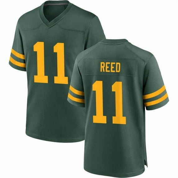 Men's Green Bay Reed 11 Green Alternate Sports Player Game Stitched ...