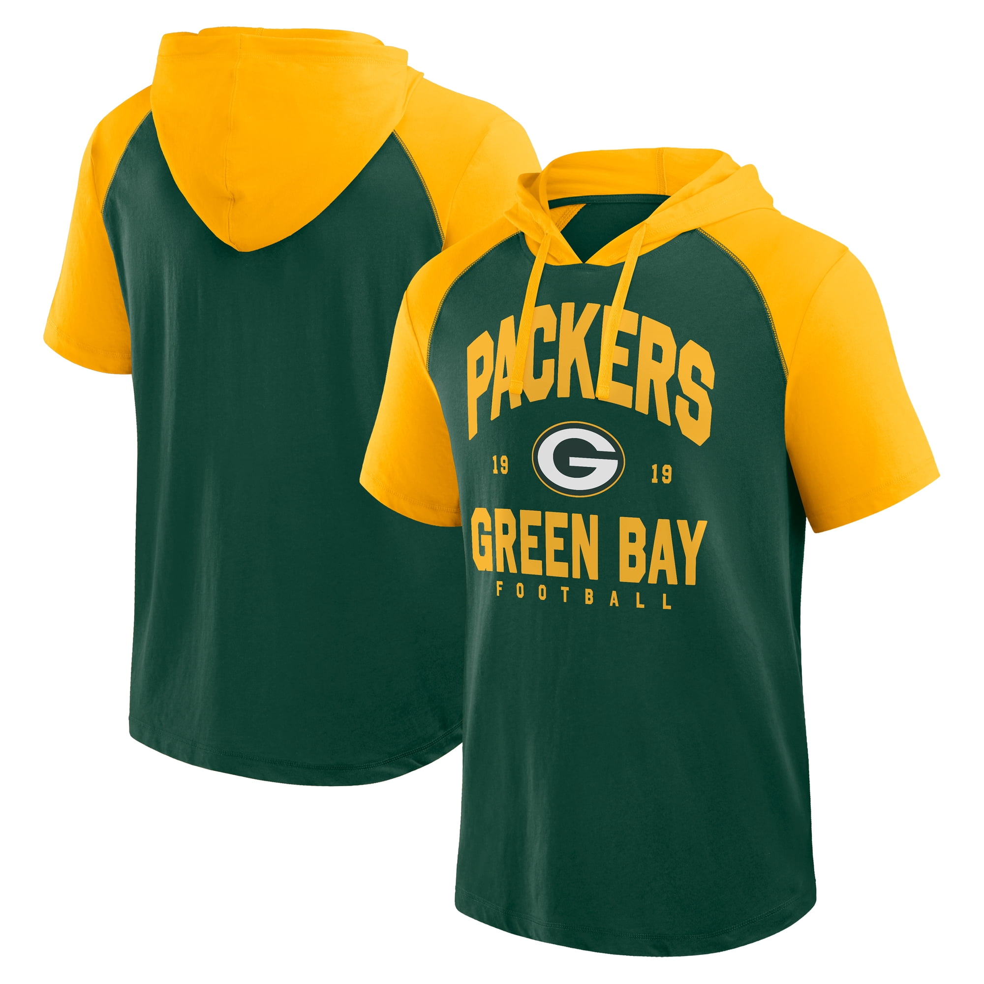 Men's Logo Athletic Green Green Bay Packers Prime Hoodie T-Shirt ...