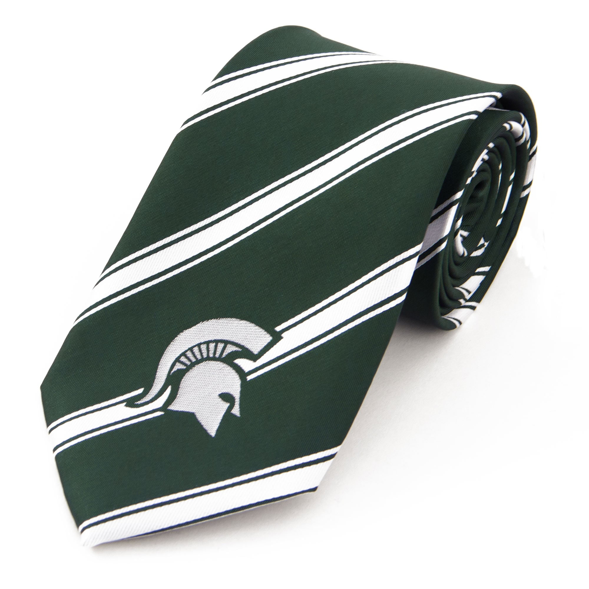 Men's Green Michigan State Spartans Striped Woven Tie - Walmart.com