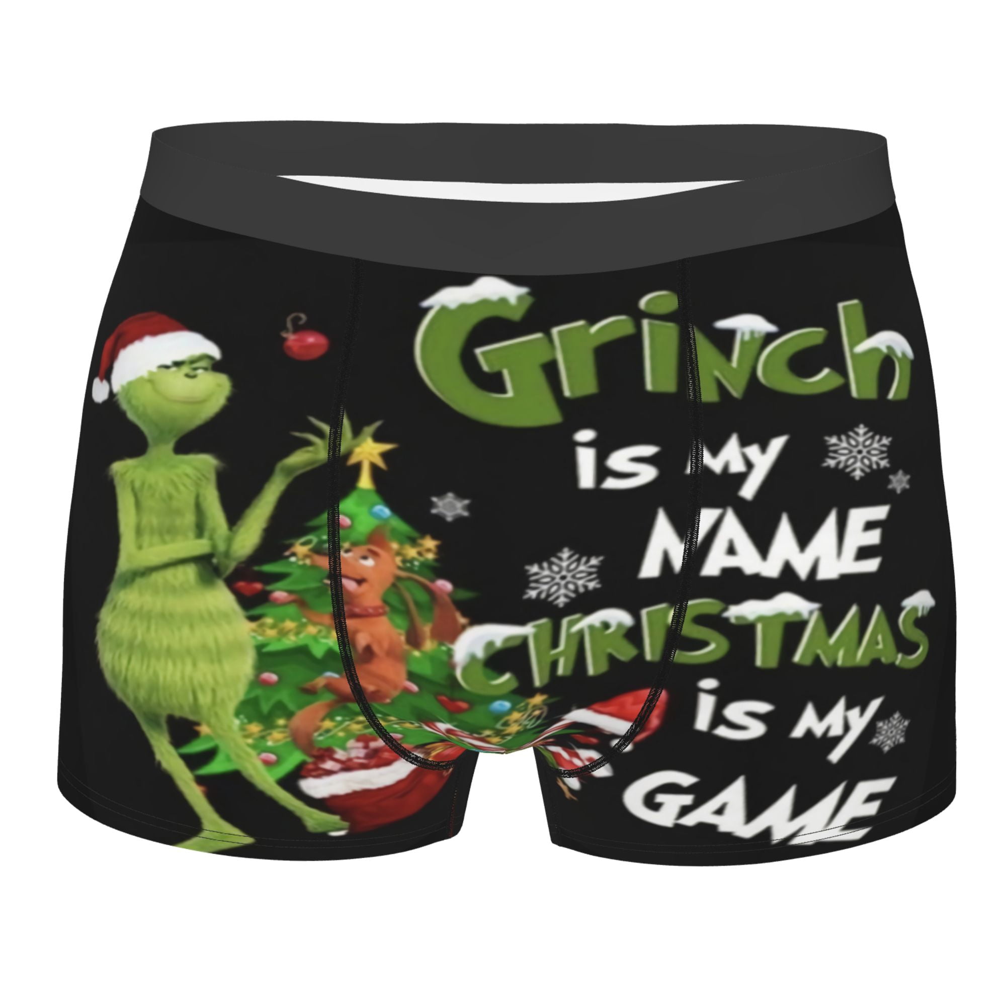 Men's Grinch is My NAME CHRISTMAS is My GAME Boxer Briefs Funny Boxer ...