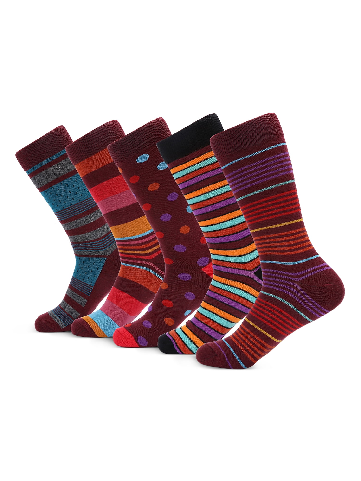 Men's Groovy Designer Dress Socks 5 Pack - Walmart.com