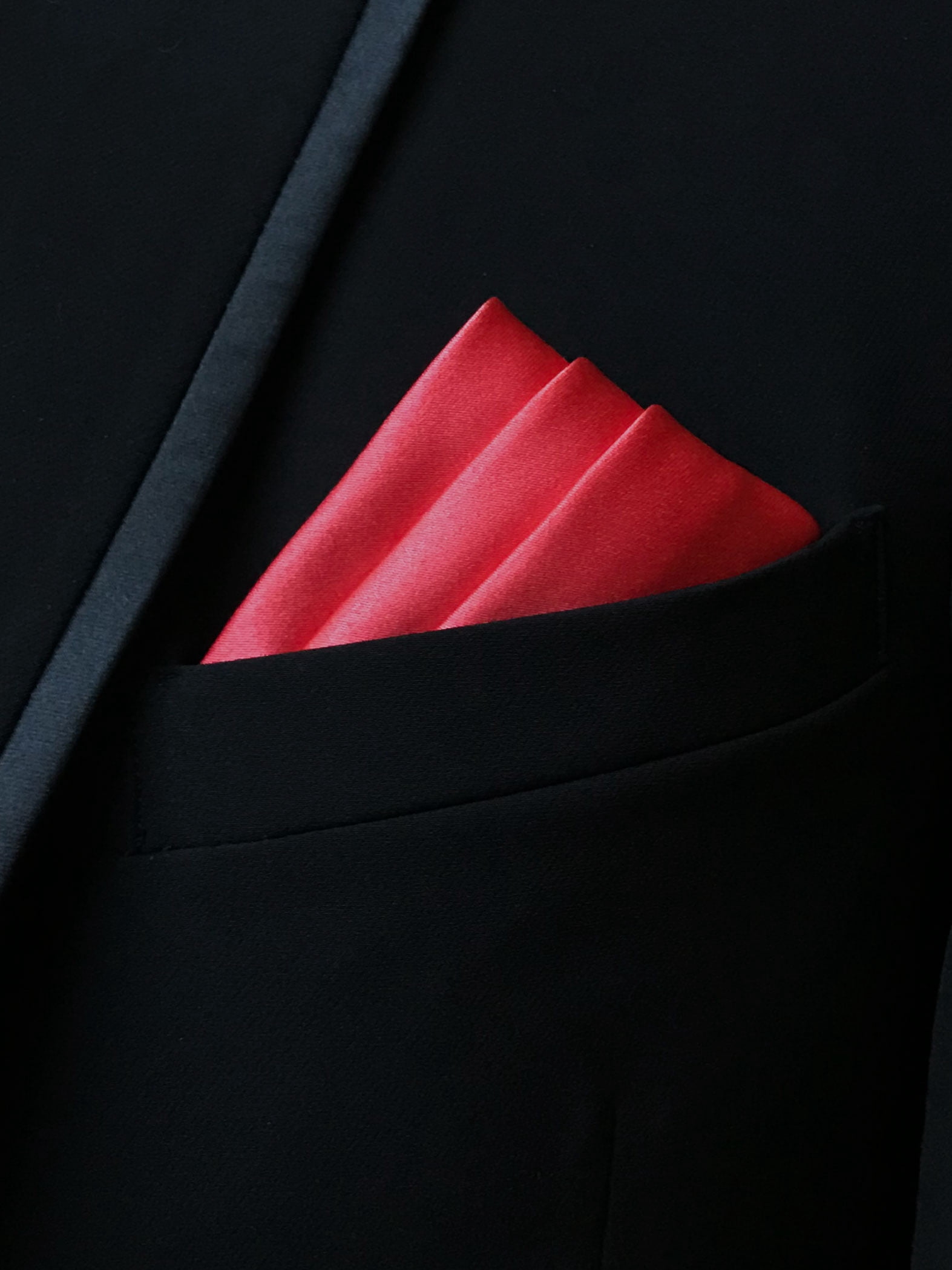 Men’s Guava Formal Satin Pocket Square in a Variety of Colors by ...