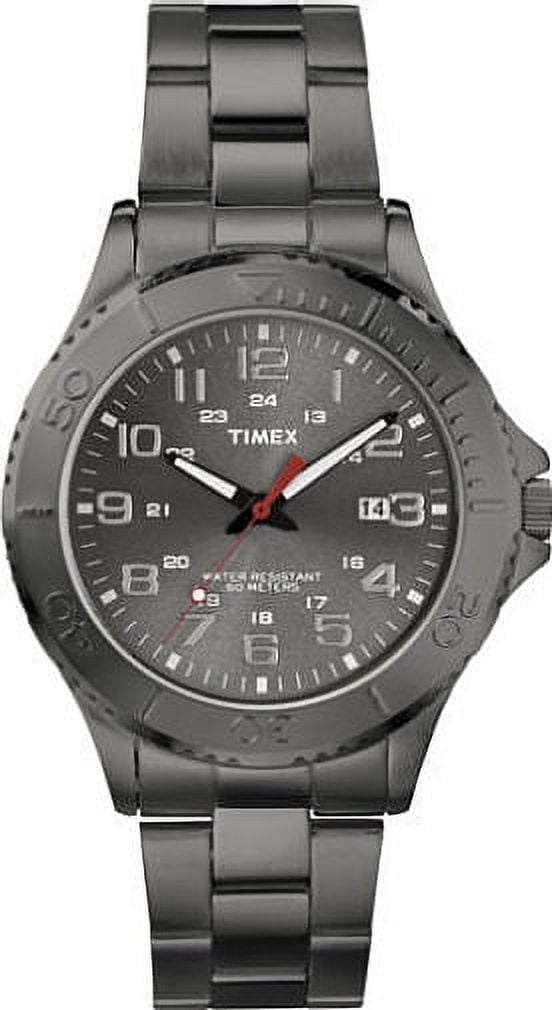 Men's Gunmetal Timex Taft Street Stainless Steel Watch T2P390 - Walmart.com