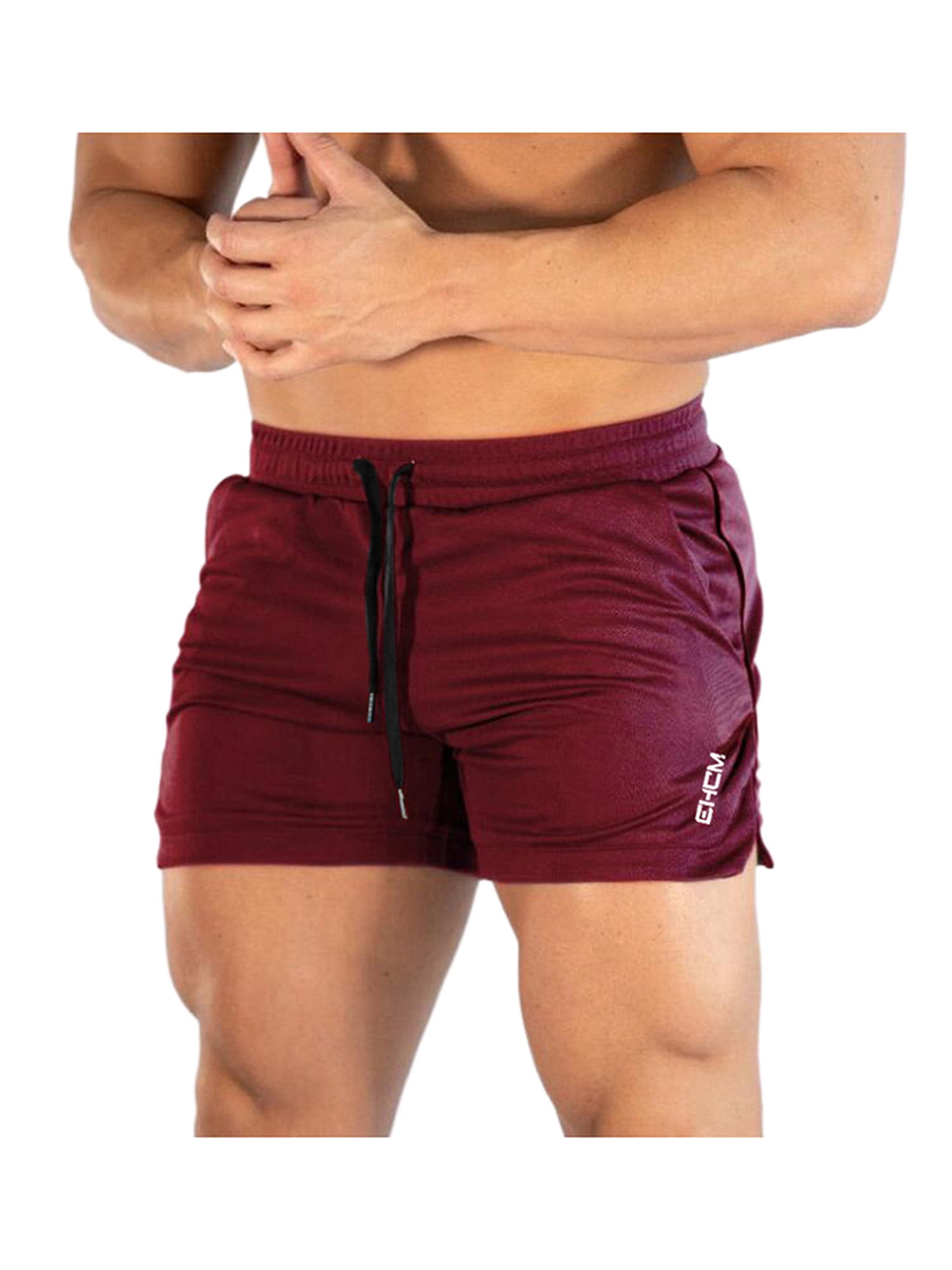 Men's Gym Shorts Breathable Fitness Jogging Running Sports Swim Short ...