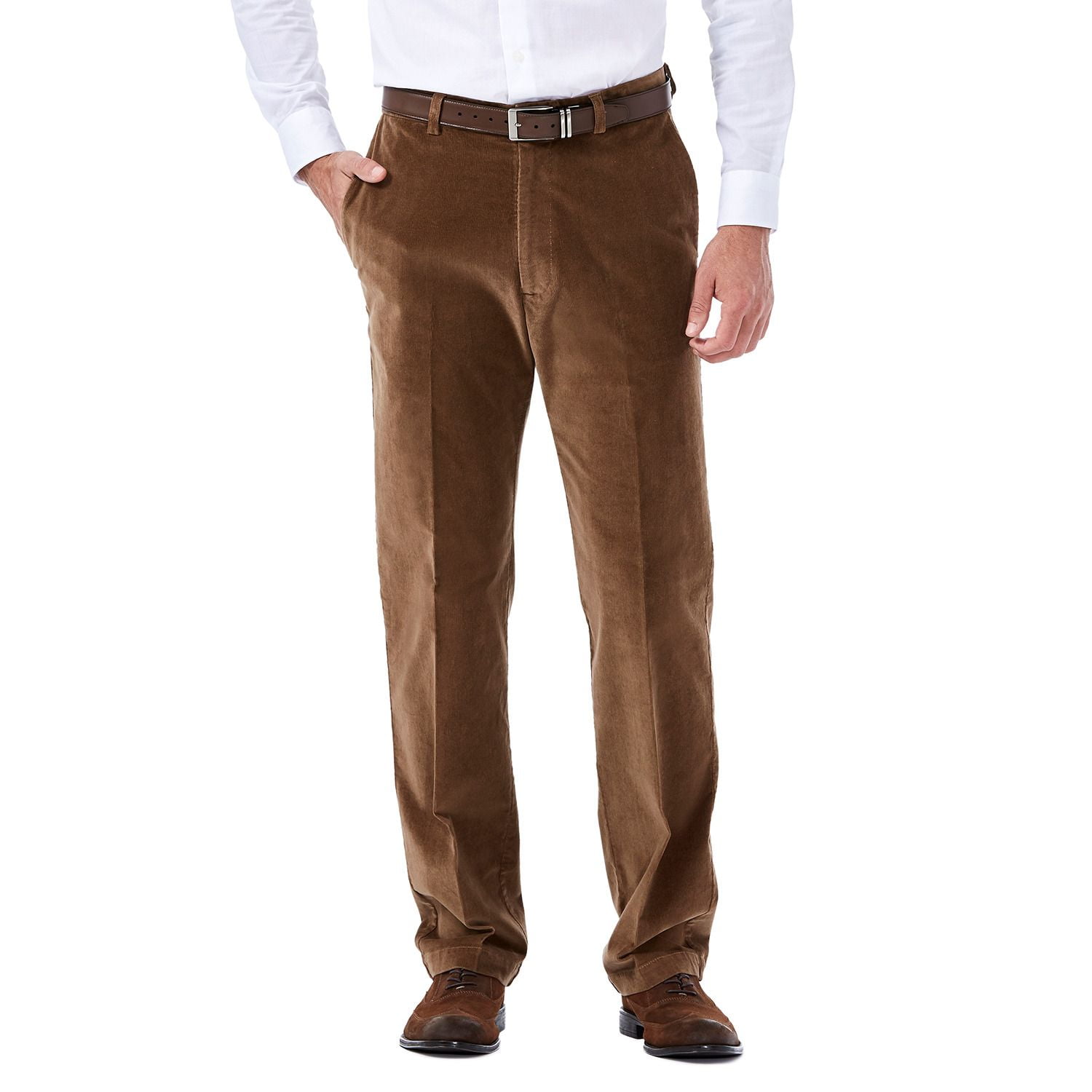 Men's Haggar® Classic-Fit Stretch Expandable Waistband Corduroy Pants ...