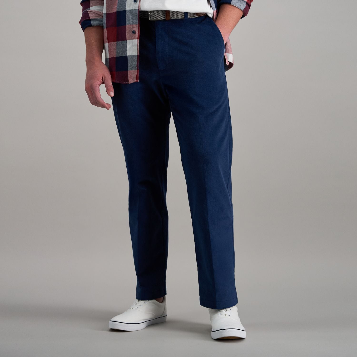 Men's Haggar® Classic-Fit Stretch Expandable Waistband Corduroy Pants ...