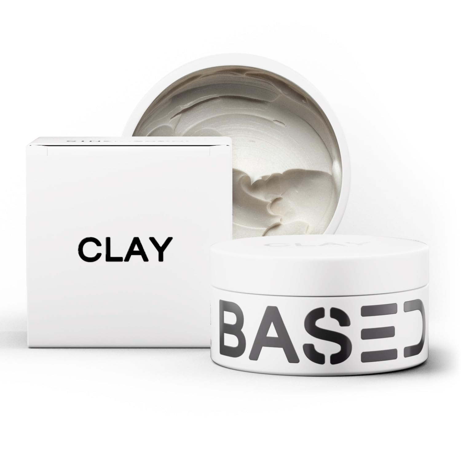 Men's Hair Clay by BASED BODYWORKS - Strong Hold Styling Clay with ...