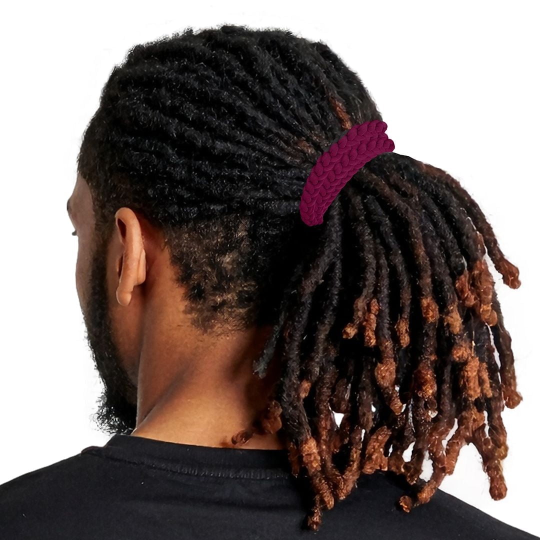 Men's Hair Ties Size X-Large 4-Pack Braided Locs Thick Hair Soft ...