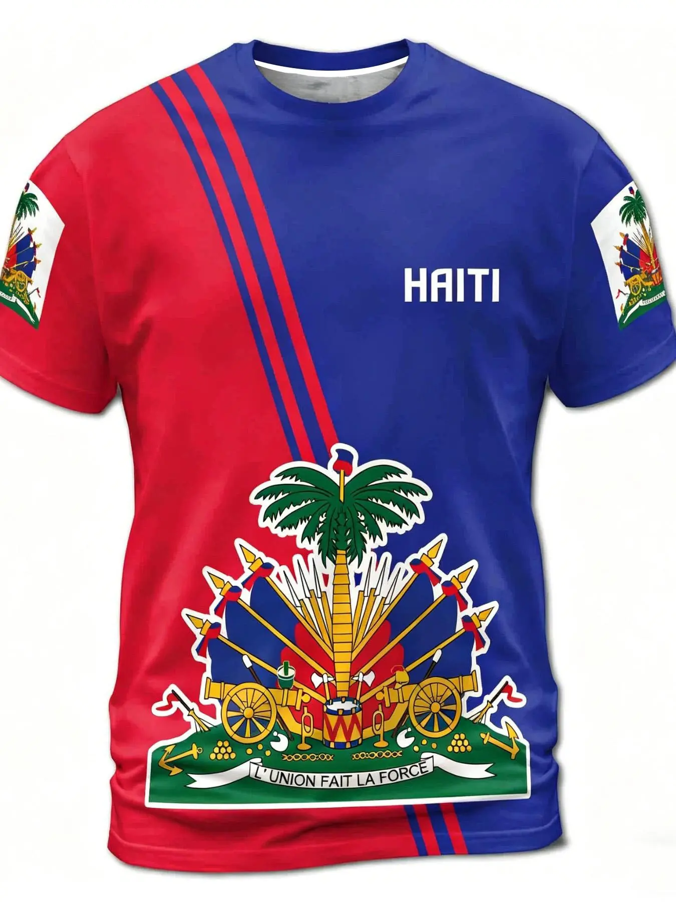 Men's Haiti Football Jersey, Comfortable Round Neck Sports Shirt ...