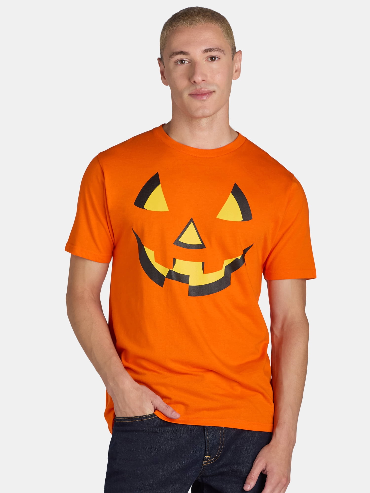 Men's Halloween Jack O Smile Tee with Short Sleeves, Sizes XS-3XL ...