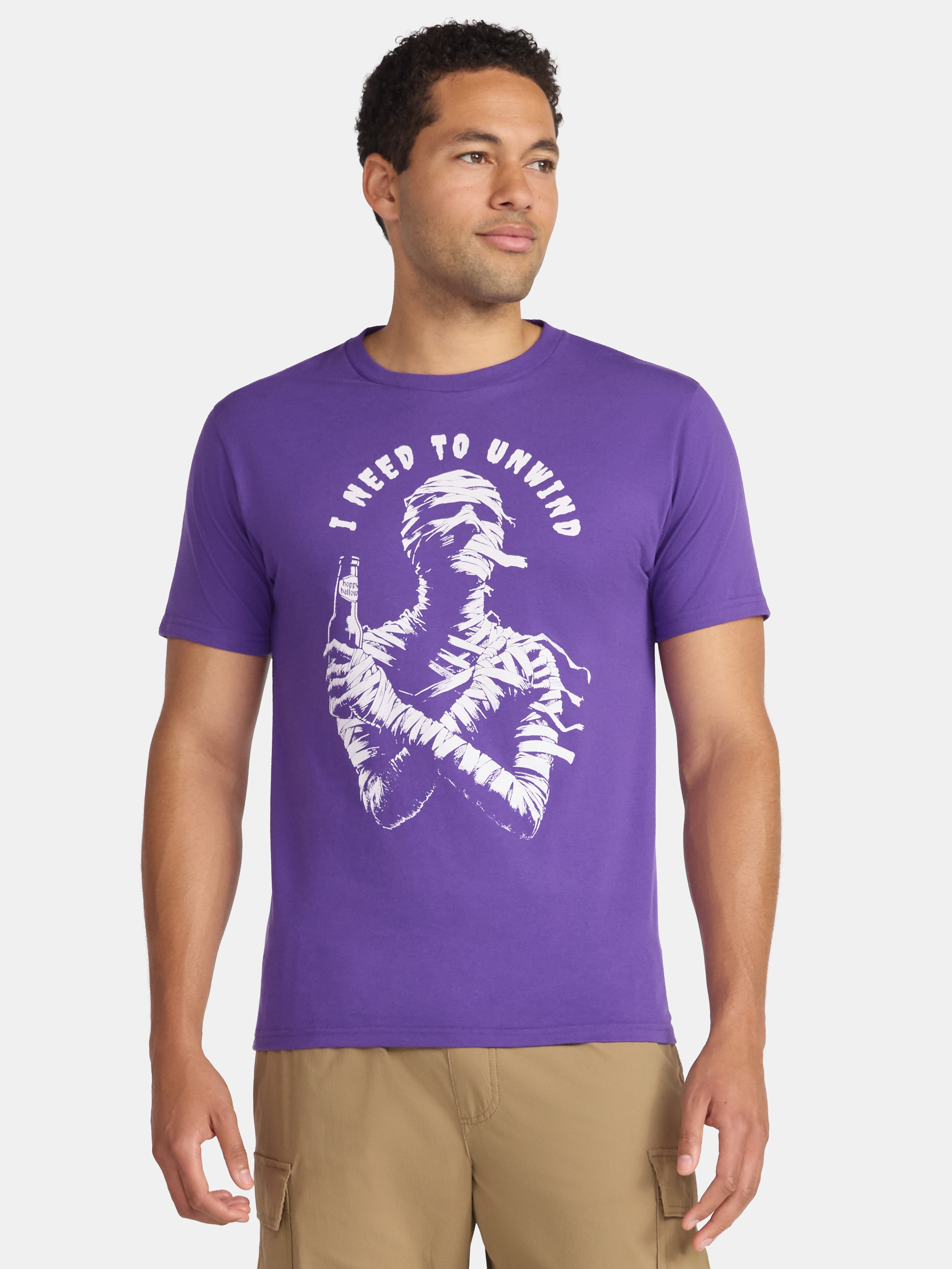 Halloween Men's Mummy Unwind Graphic Tee from Way to Celebrate, Sizes ...